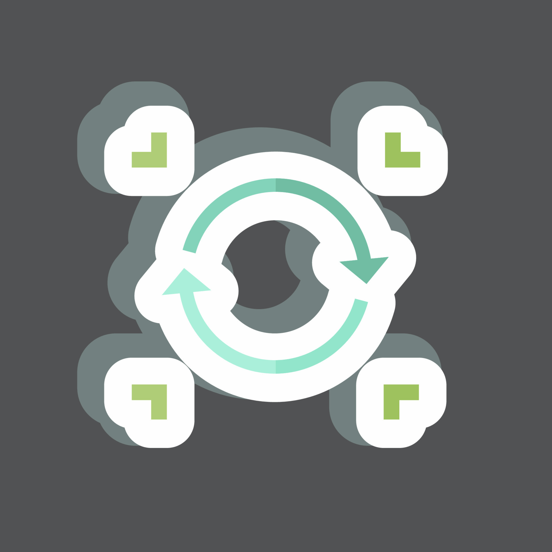 Sticker Data Synchronization Suitable For Data Analytics Symbol Simple Design Editable Design