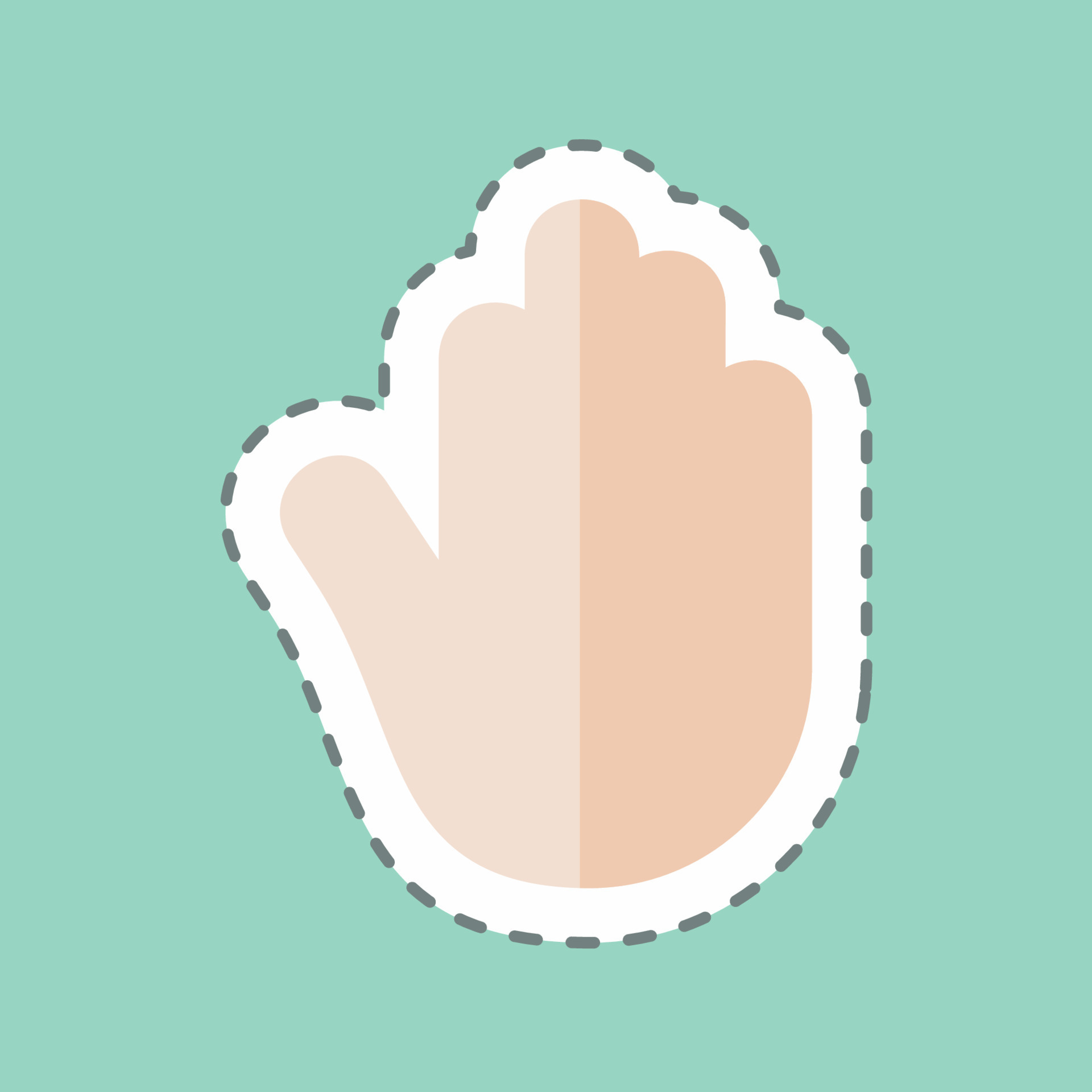 Sticker Line Cut Accessibility Suitable For Mobile Apps Symbol Simple