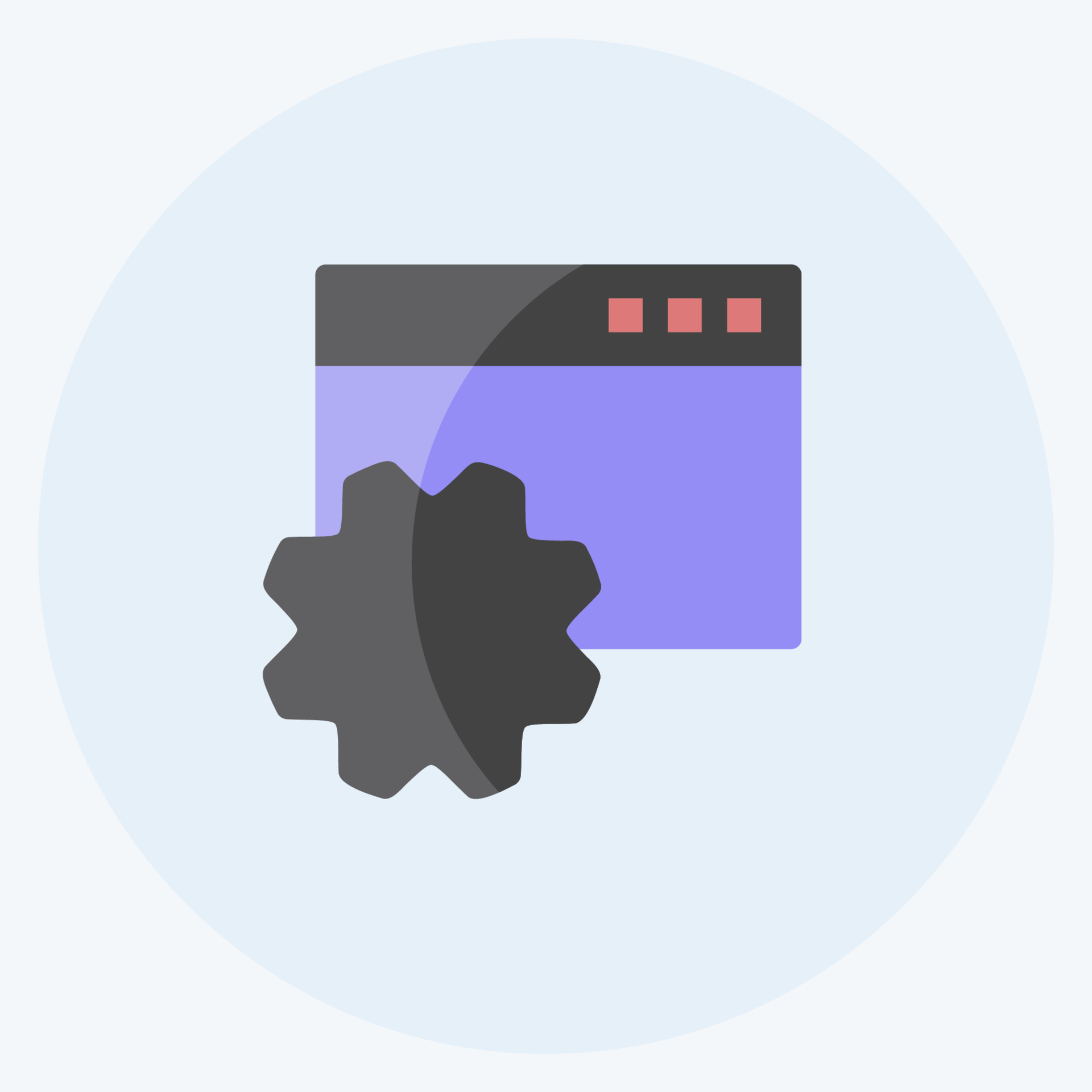 Icon Browser Configurations Suitable For Programming Symbol Flat Style Simple Design Editable