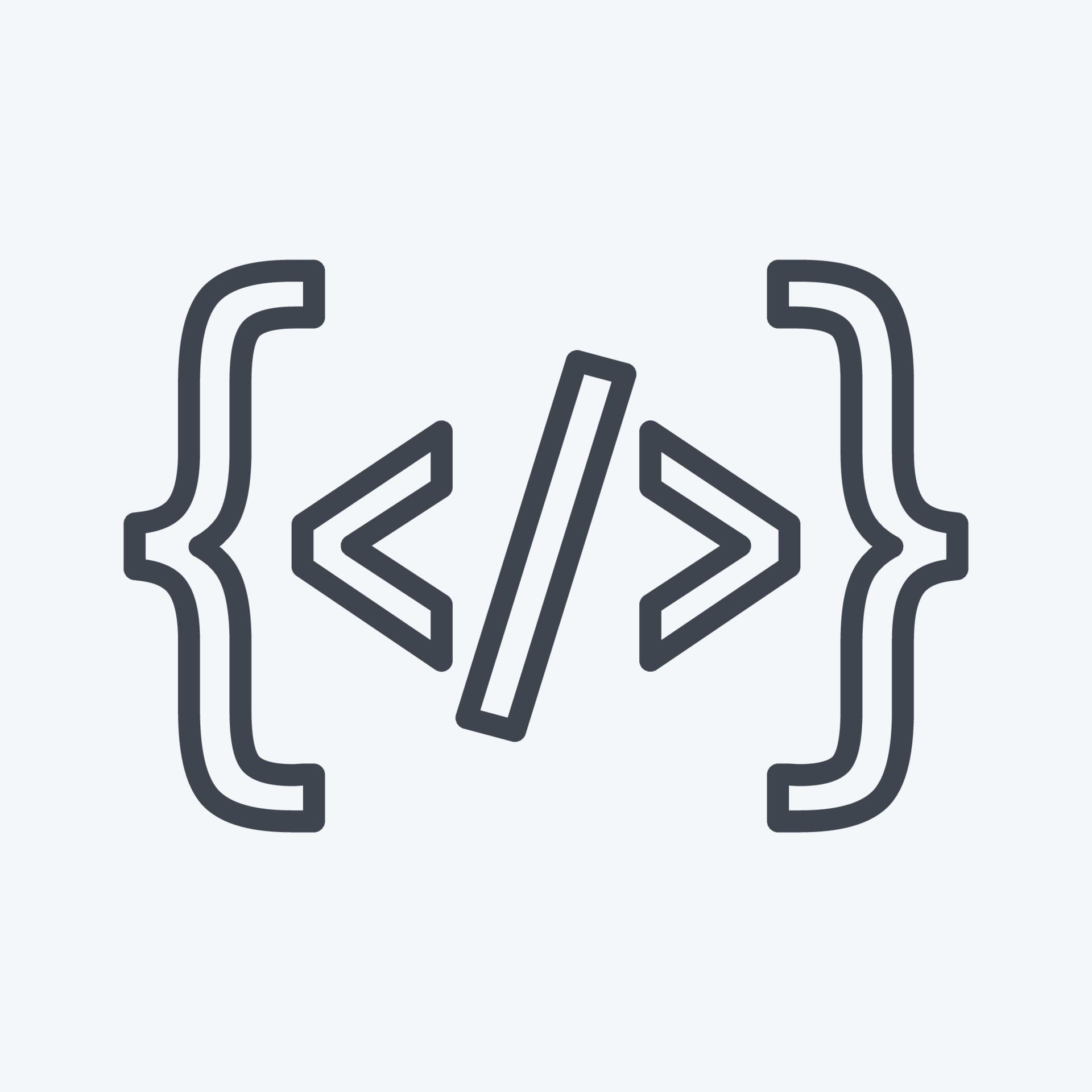 Icon Programming Suitable For Programming Symbol Line Style Simple Design Editable Design