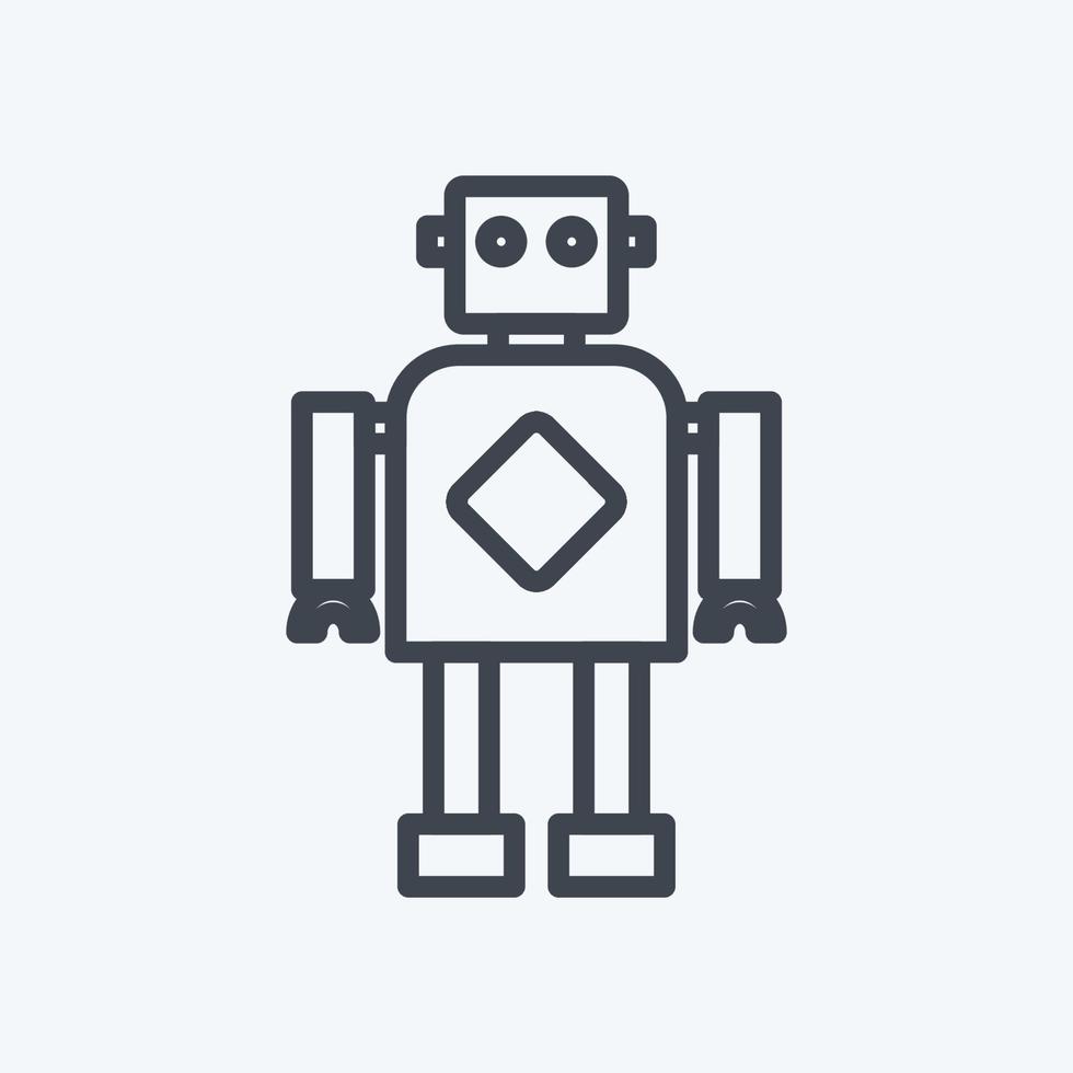 Icon Robotics Suitable For Data Analytics Symbol Line Style Simple Design Editable Design