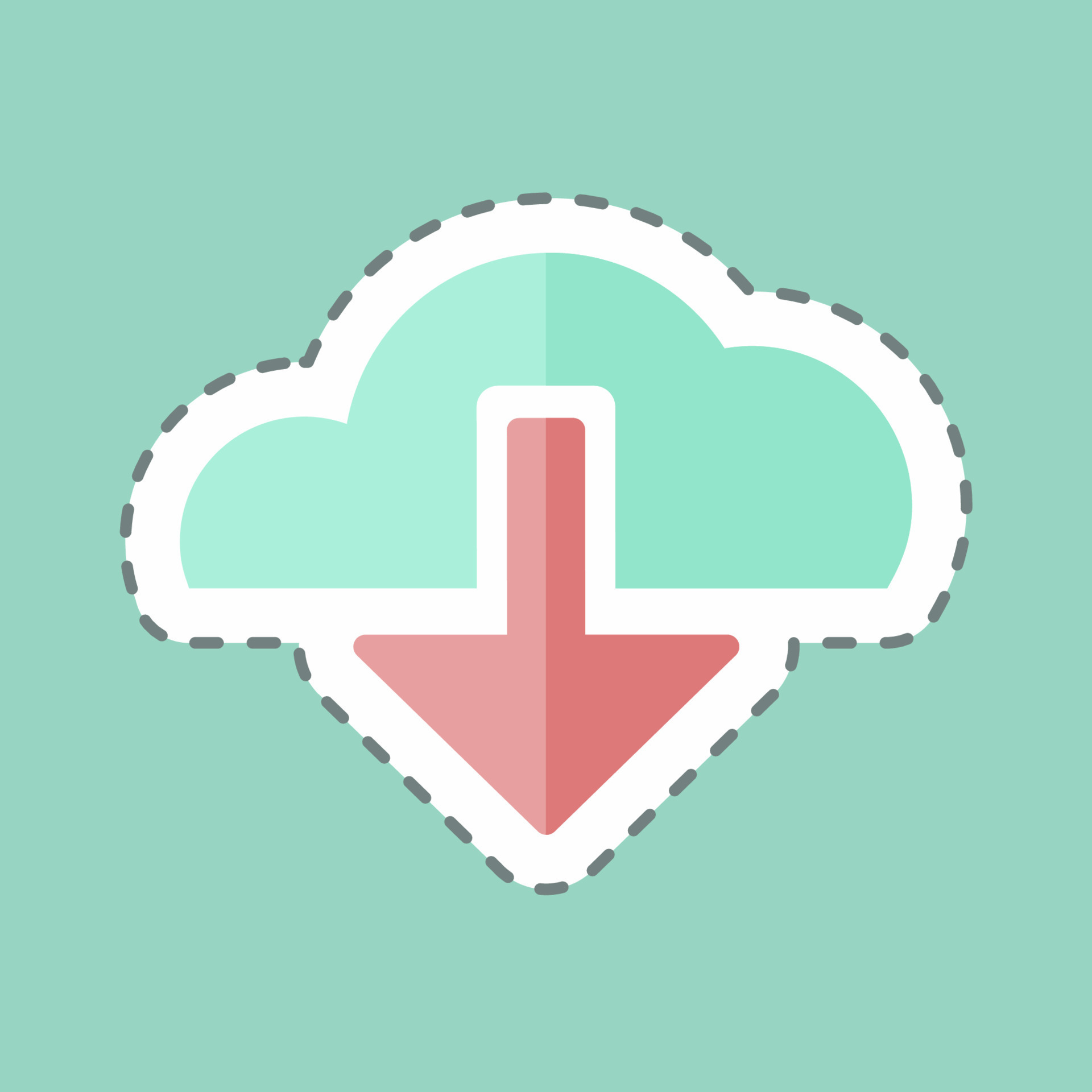 Sticker Line Cut Downloads Suitable For Mobile Apps Symbol Simple Design Editable Design