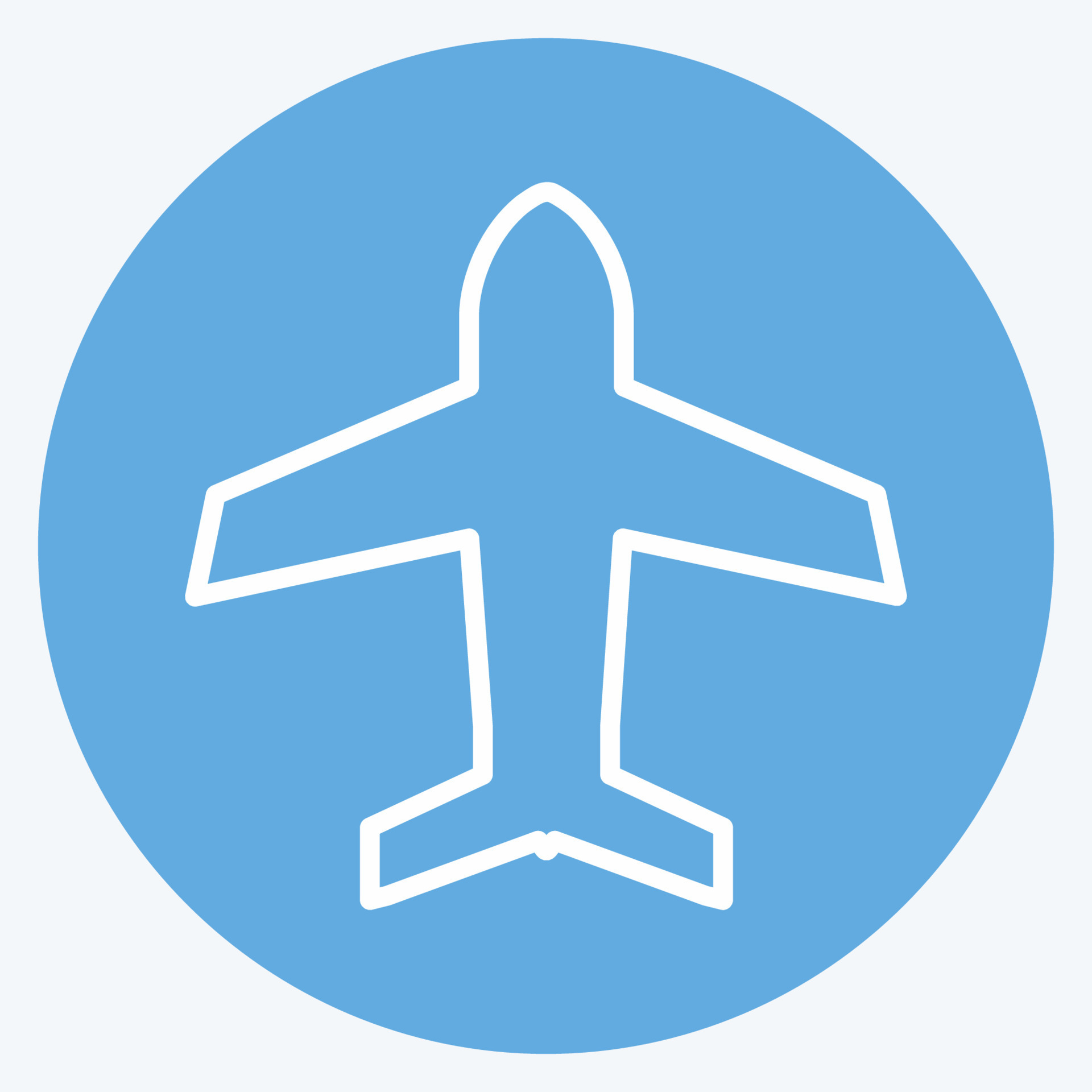 Icon Airplane Mode Suitable For Mobile Apps Symbol Blue Eyes Style Simple Design Editable