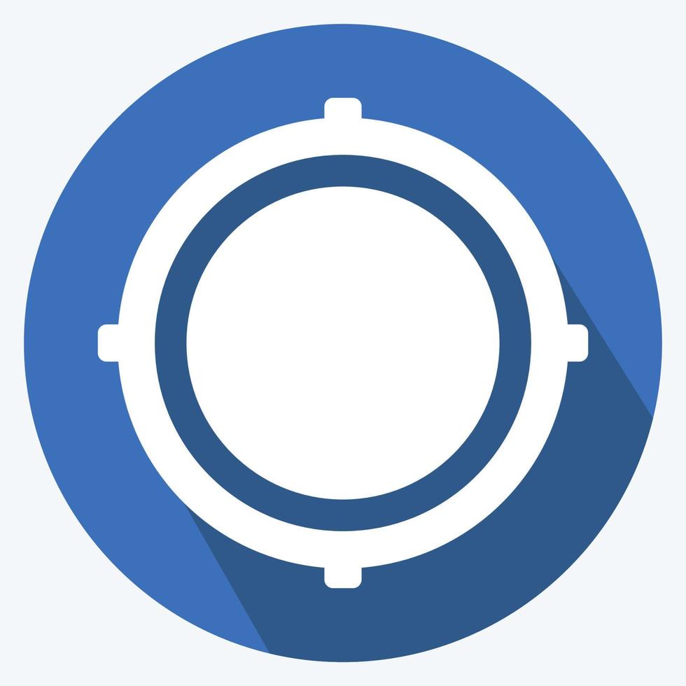 Icon Location Access Suitable For Mobile Apps Symbol Long Shadow