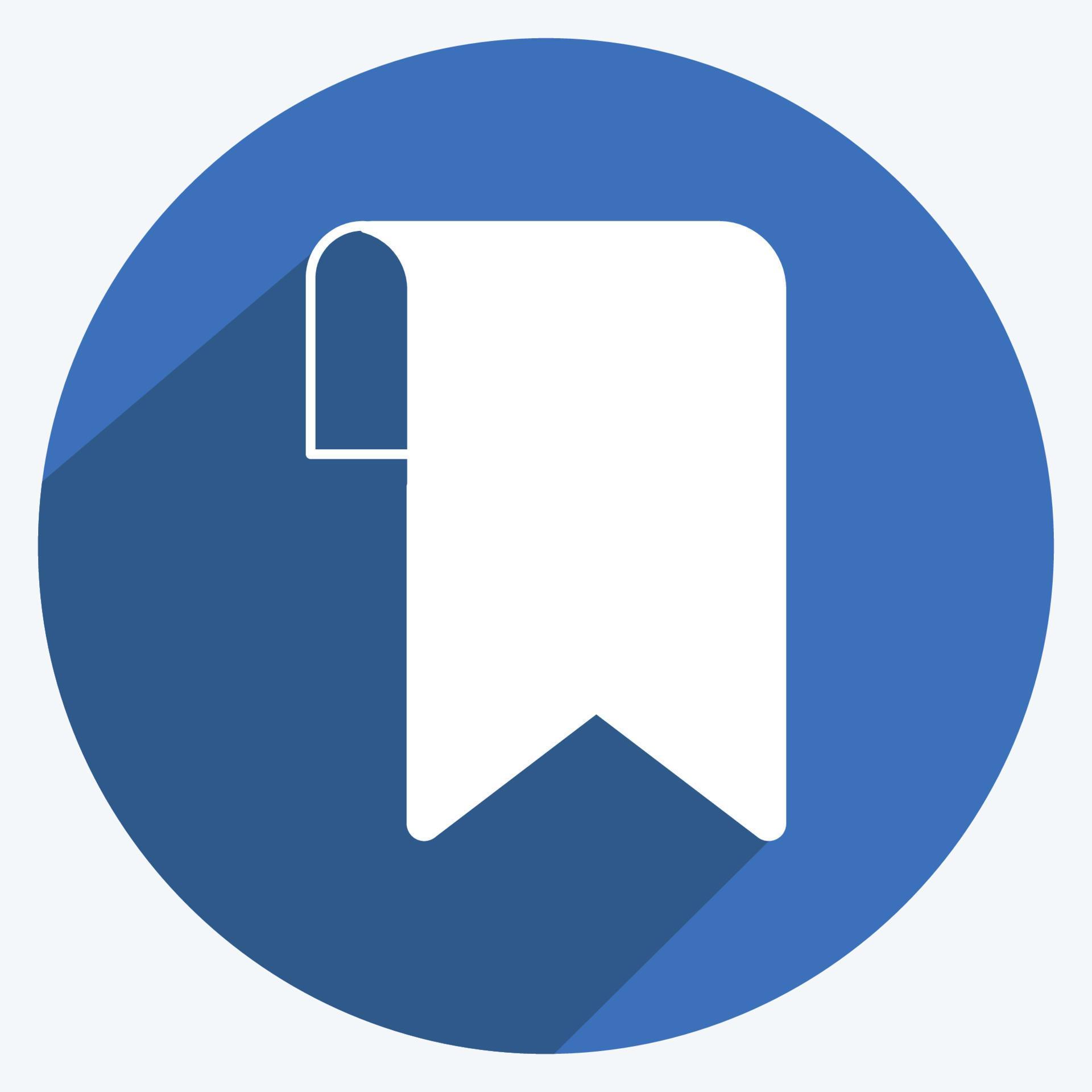 Icon Bookmark Suitable For Web Interface Symbol Long Shadow Style Simple Design Editable
