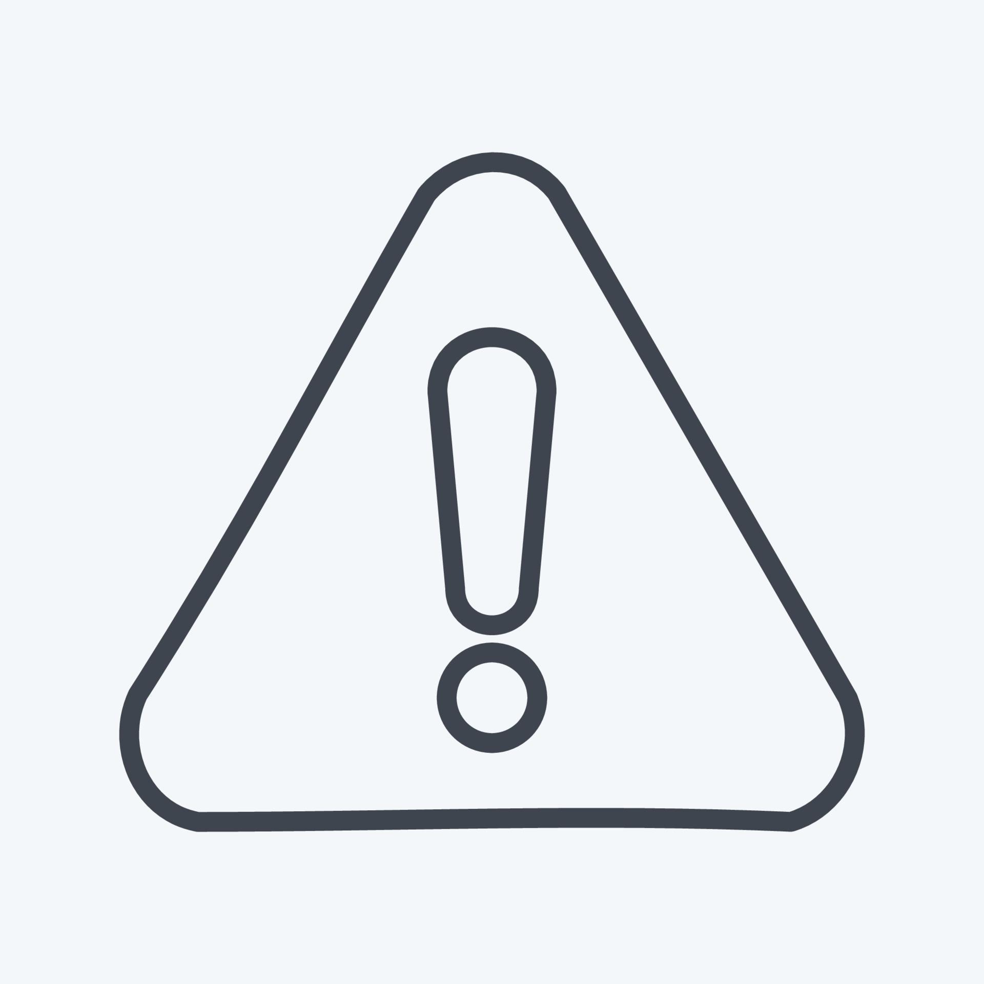 Icon Warning Sign. suitable for Programming symbol. line style. simple ...