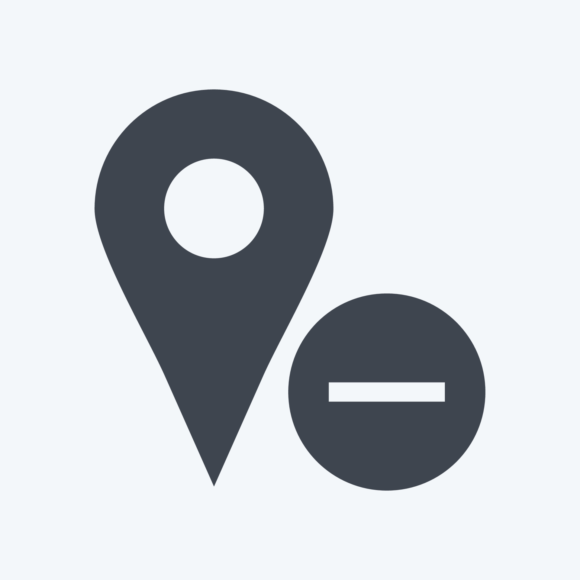 Icon Delete Location Suitable For User Interface Symbol Glyph Style Simple Design Editable