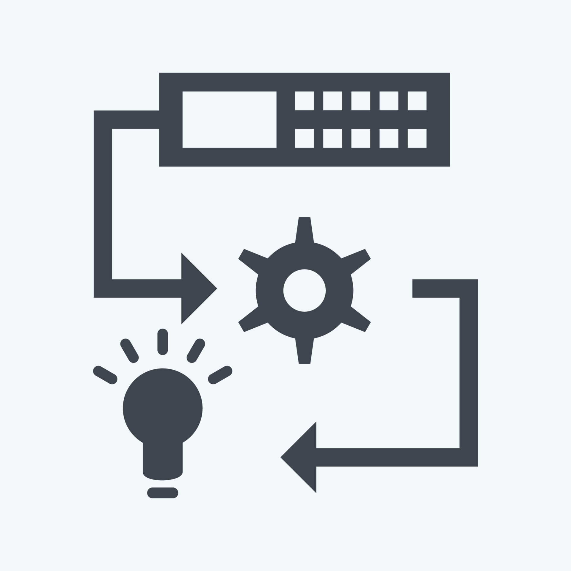 Icon Machine Learning Suitable For Data Analytics Symbol Glyph Style