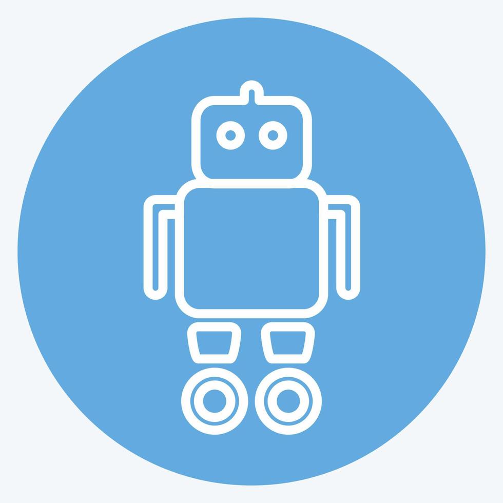 Icon Robot. suitable for Toy symbol. blue eyes style. simple design ...