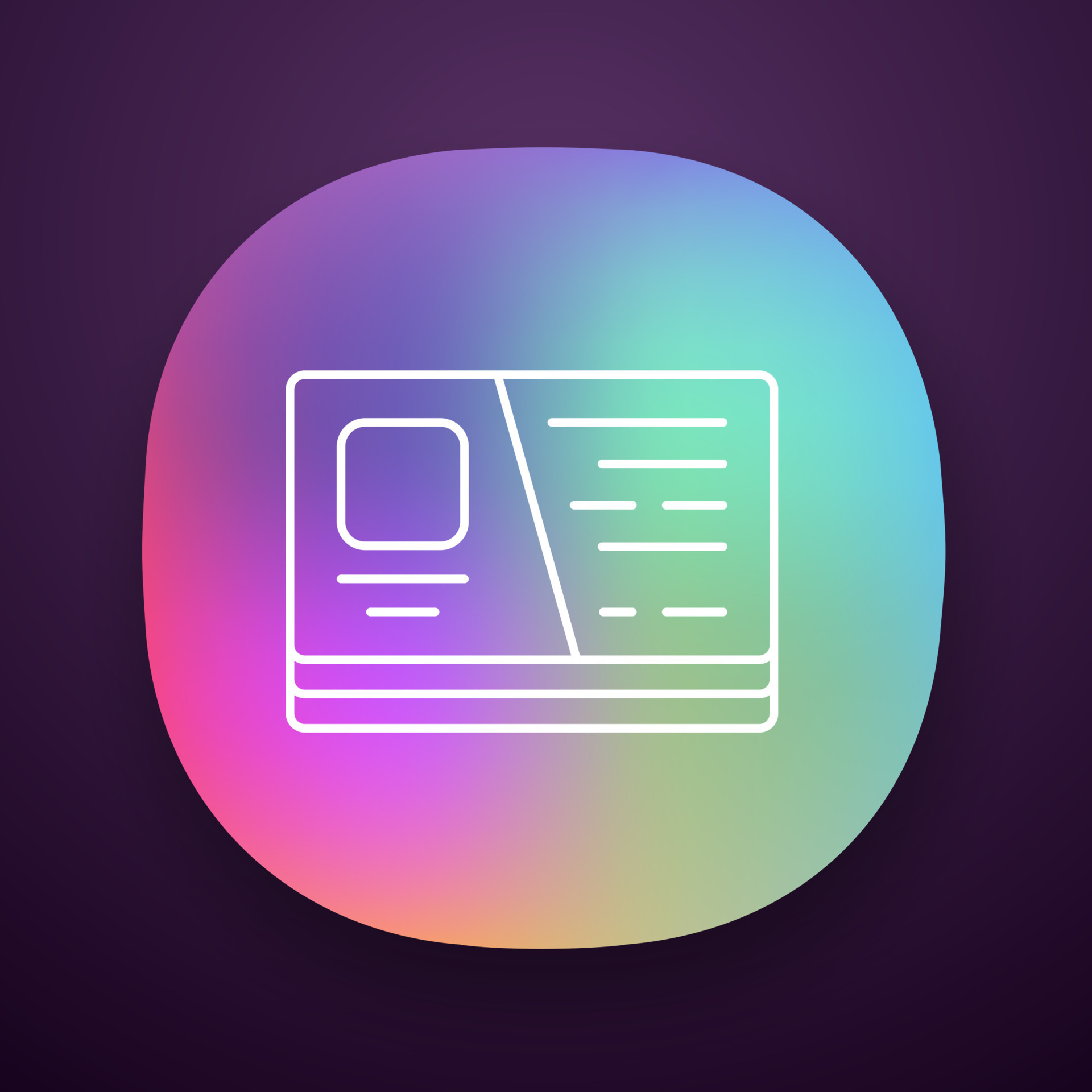 Business Card Visiting Cutaway App Icon Ui Ux User Interface Web Or Mobile Application