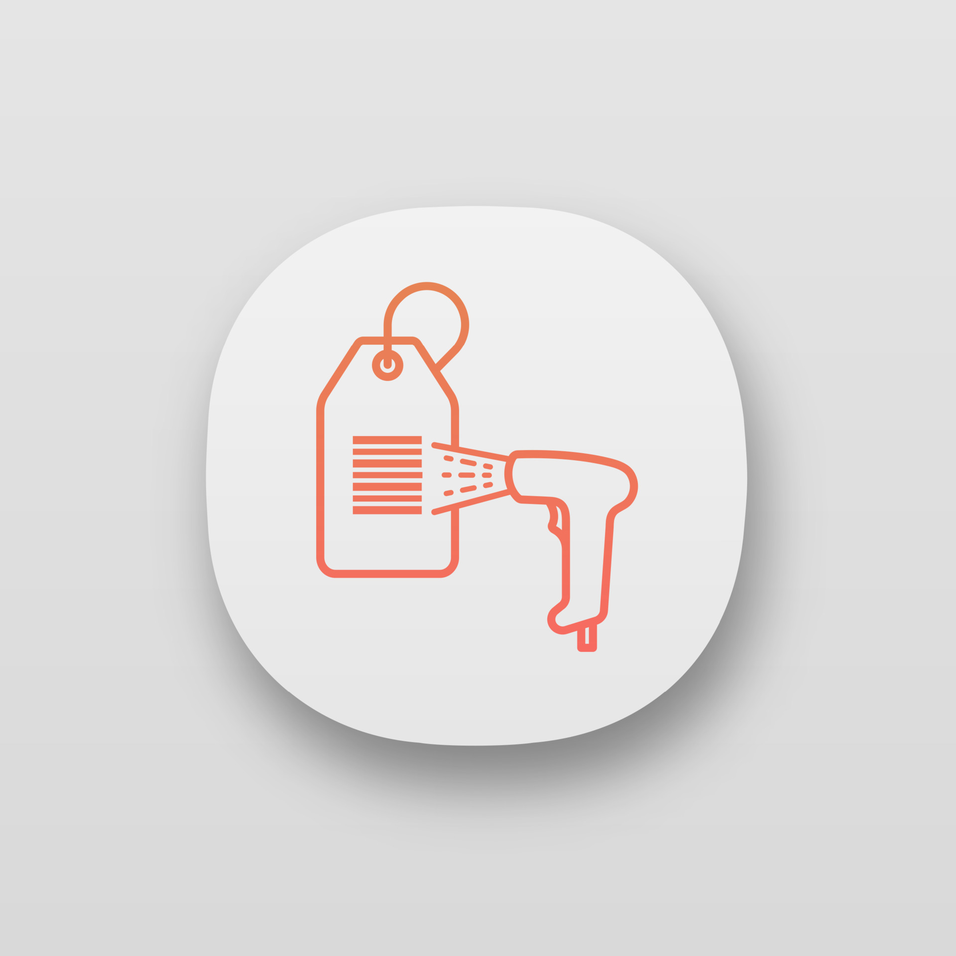 Barcode Reader Scanning Hang Tag App Icon Ui Ux User Interface Store