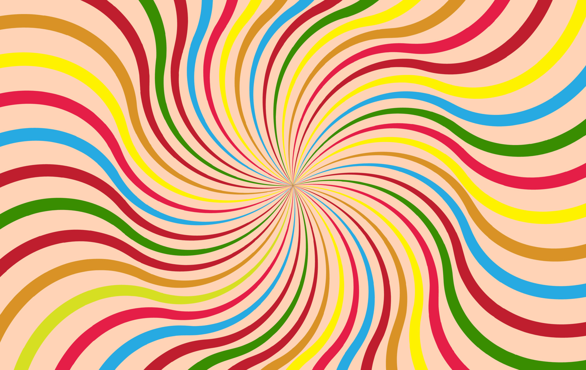 Groovy Retro Swirl Burst Summer And Carnival Background 7489134 Vector