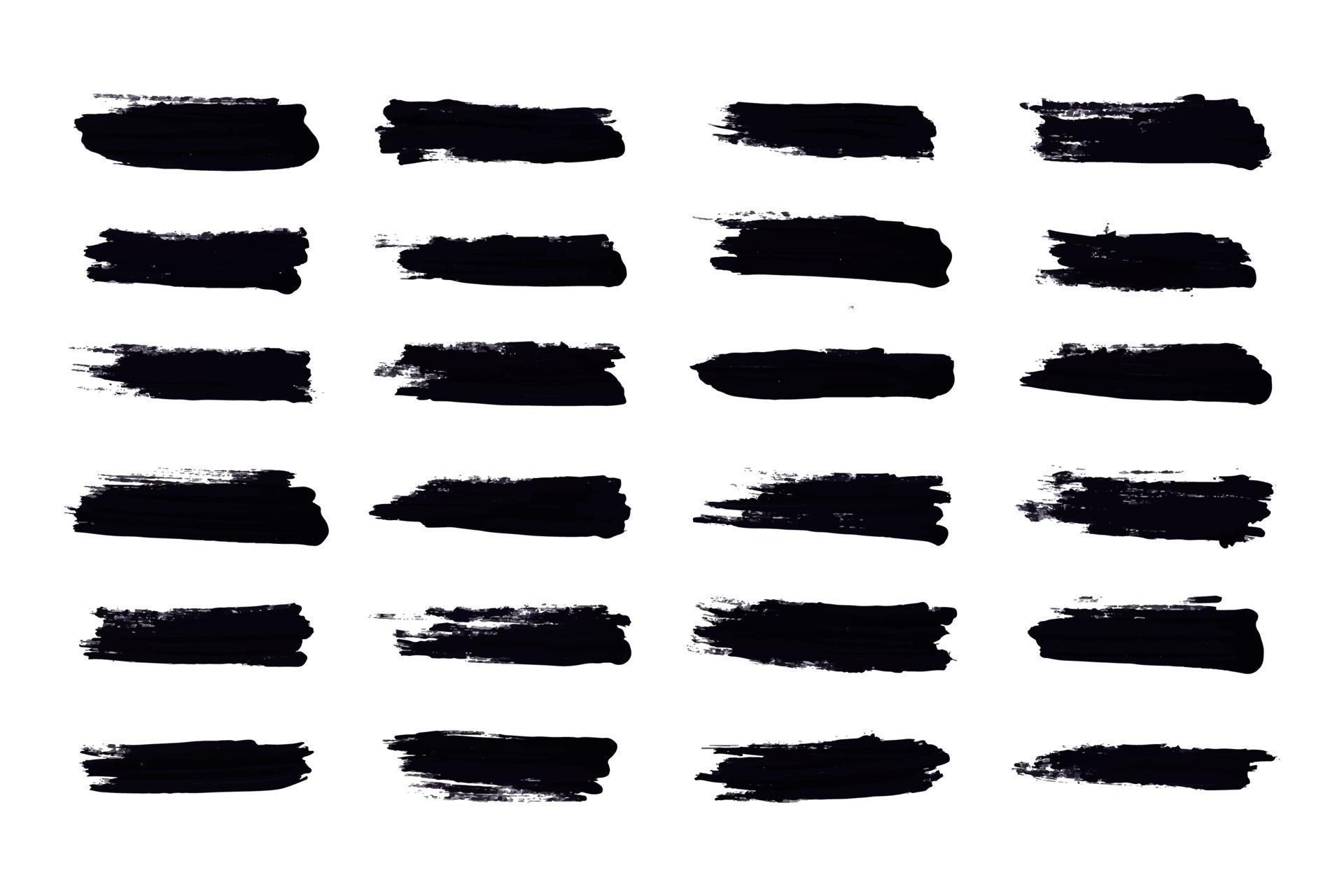 Watercolor vector brush strokes collection, Ink painting Collection ...