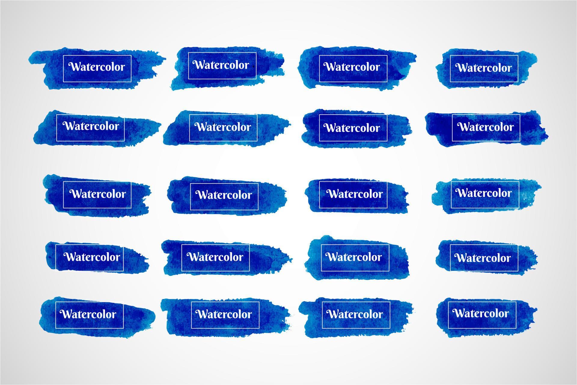 Watercolor vector brush strokes collection, Ink painting Collection ...