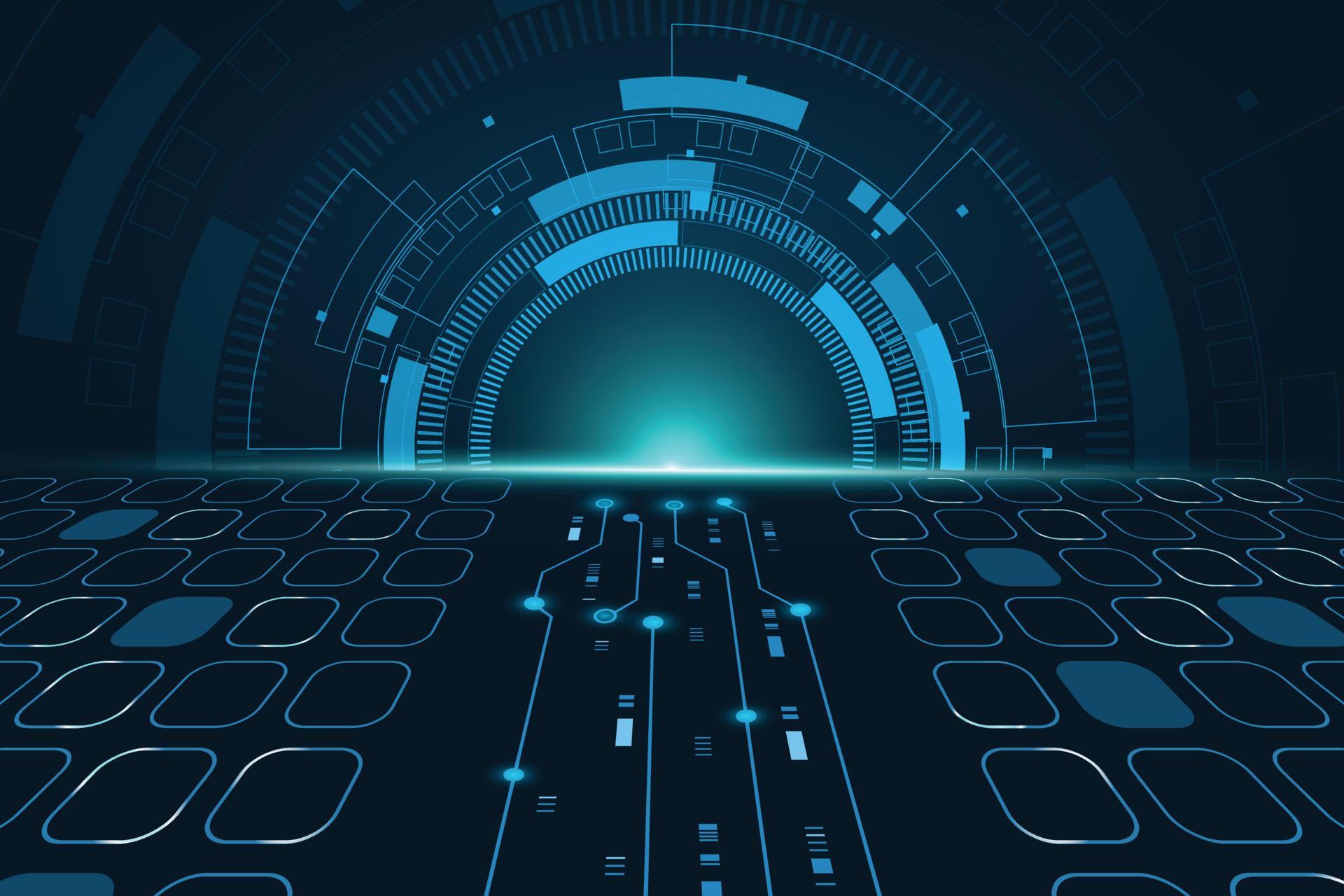 Vector futuristic technology background , Electronic motherboard ...