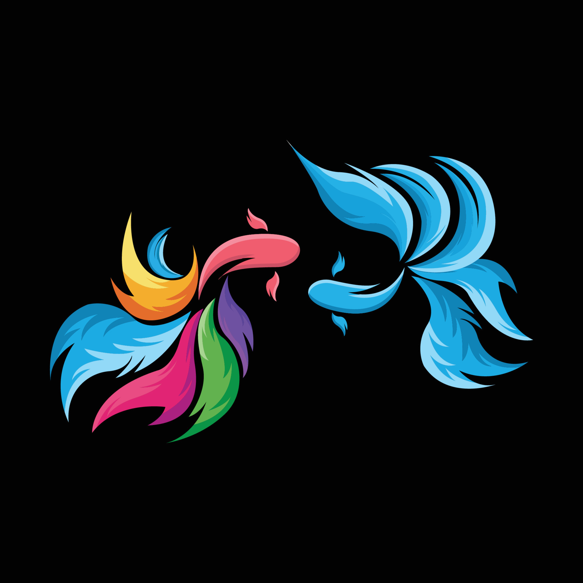 Attractive colored guppy fish logo icon design, suitable for screen ... Attractive colored guppy fish logo icon design, suitable for screen ...