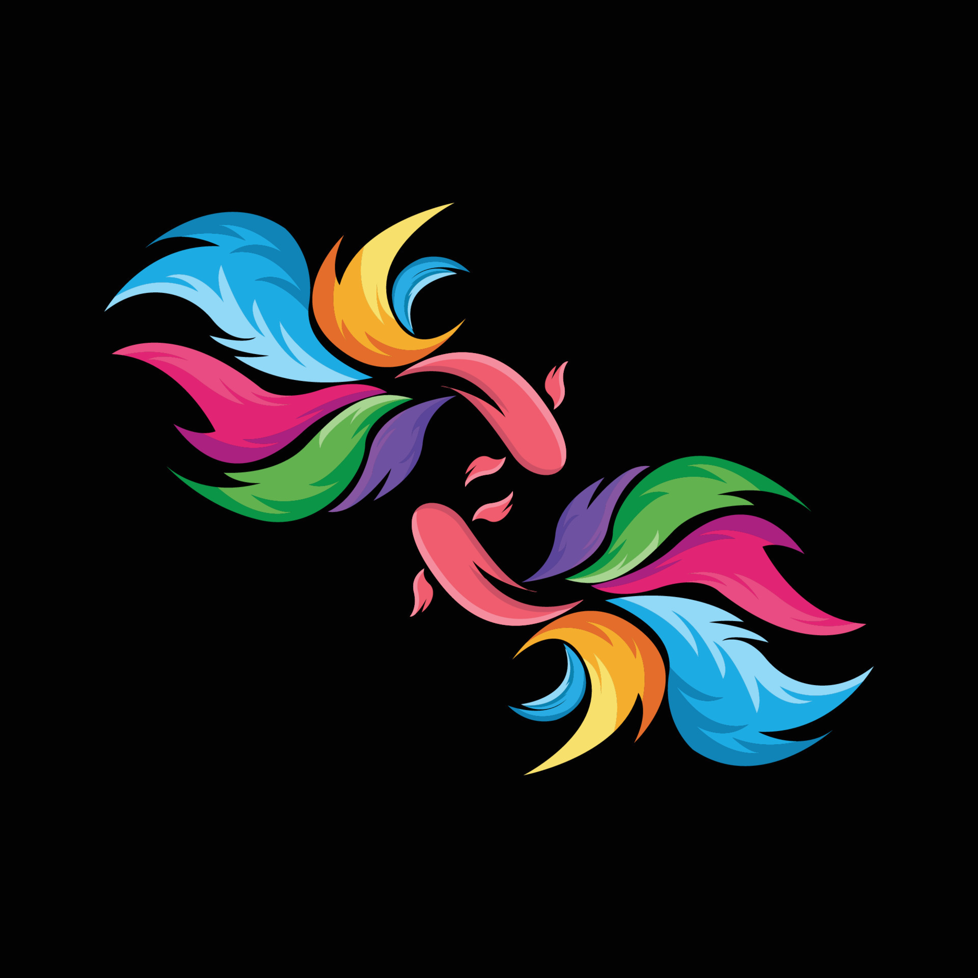 Attractive colored guppy fish logo icon design, suitable for screen ... Attractive colored guppy fish logo icon design, suitable for screen ...