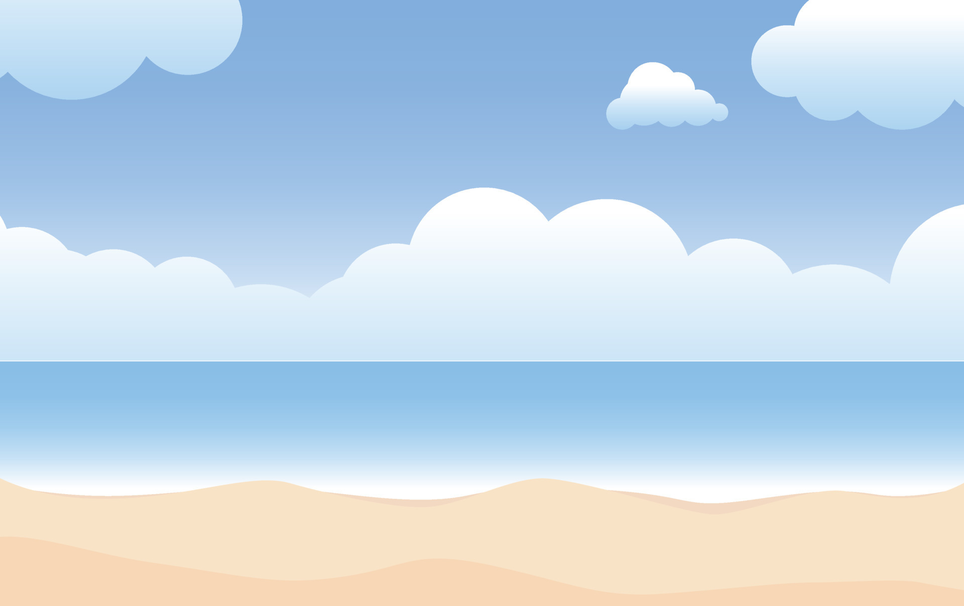 Beach Ocean Landscape Background 7494321 Vector Art at Vecteezy