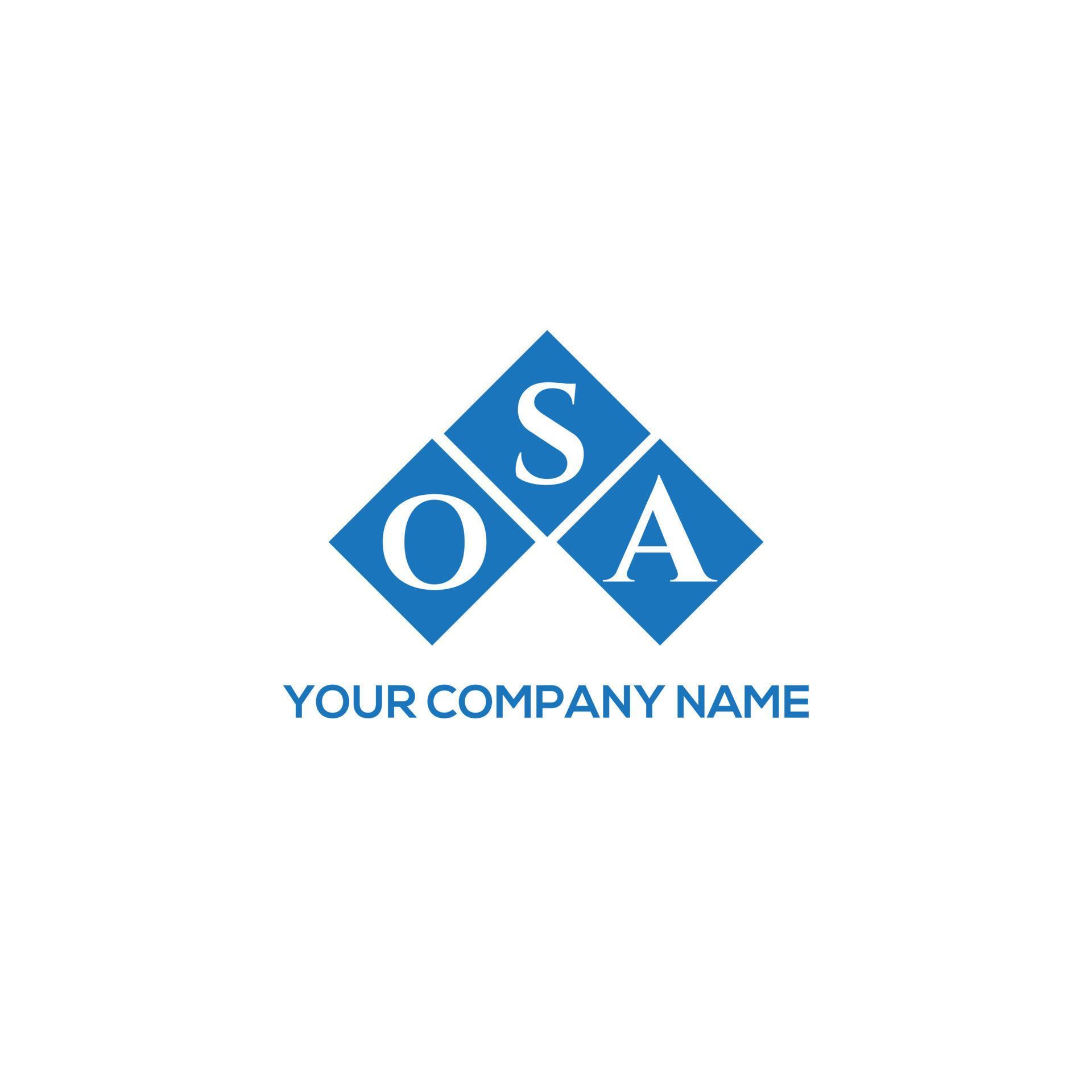 OSA letter logo design on white background. OSA creative initials ...