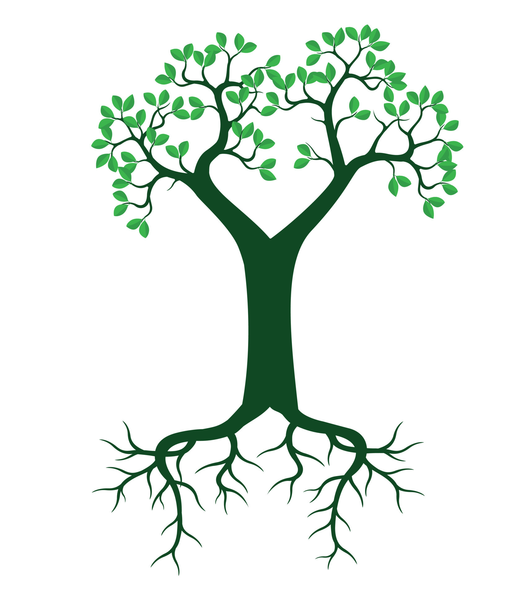 Green spring Tree. Vector Illustration. 7496654 Vector Art at Vecteezy