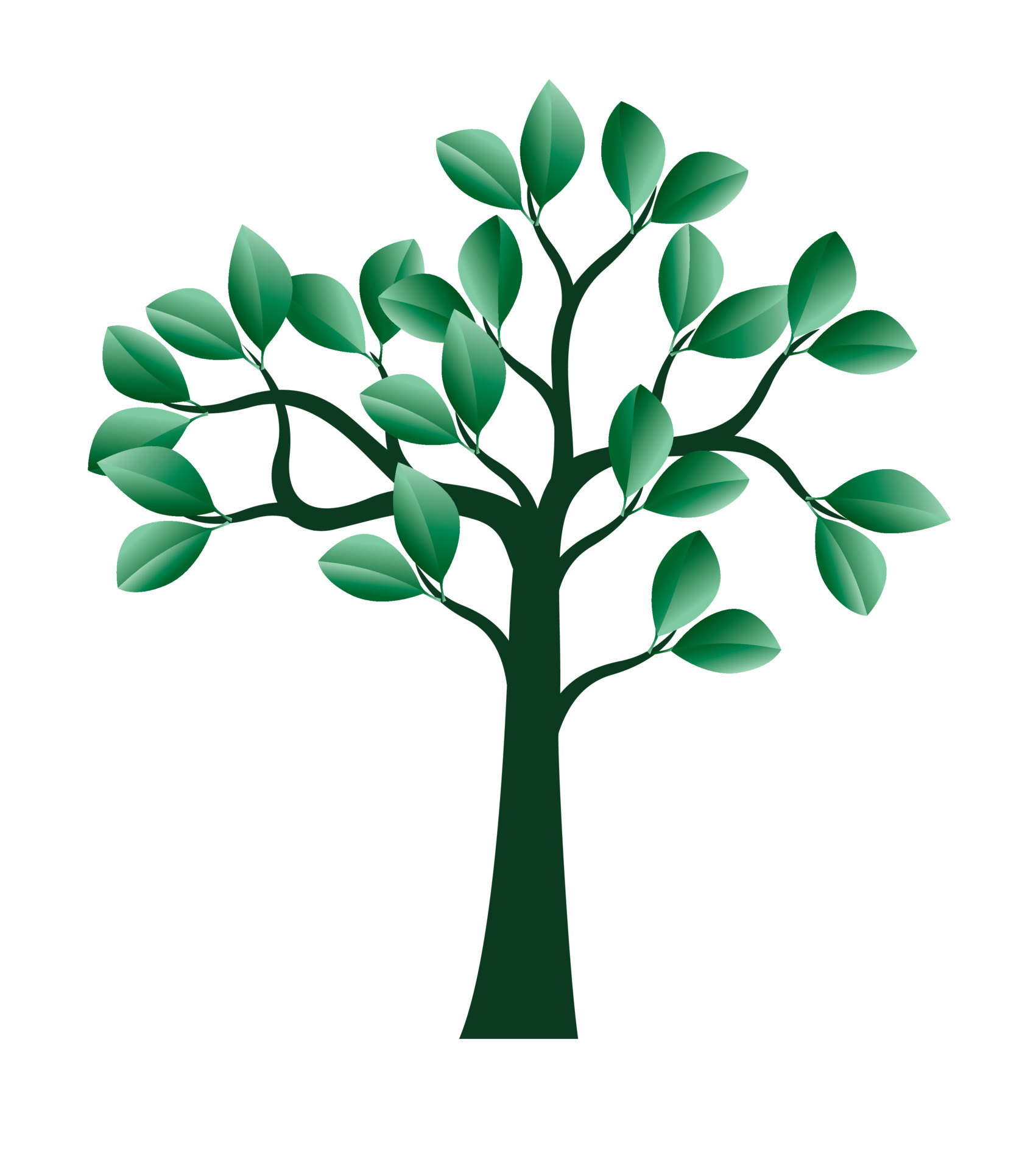 Green spring Tree. Vector Illustration. 7496699 Vector Art at Vecteezy