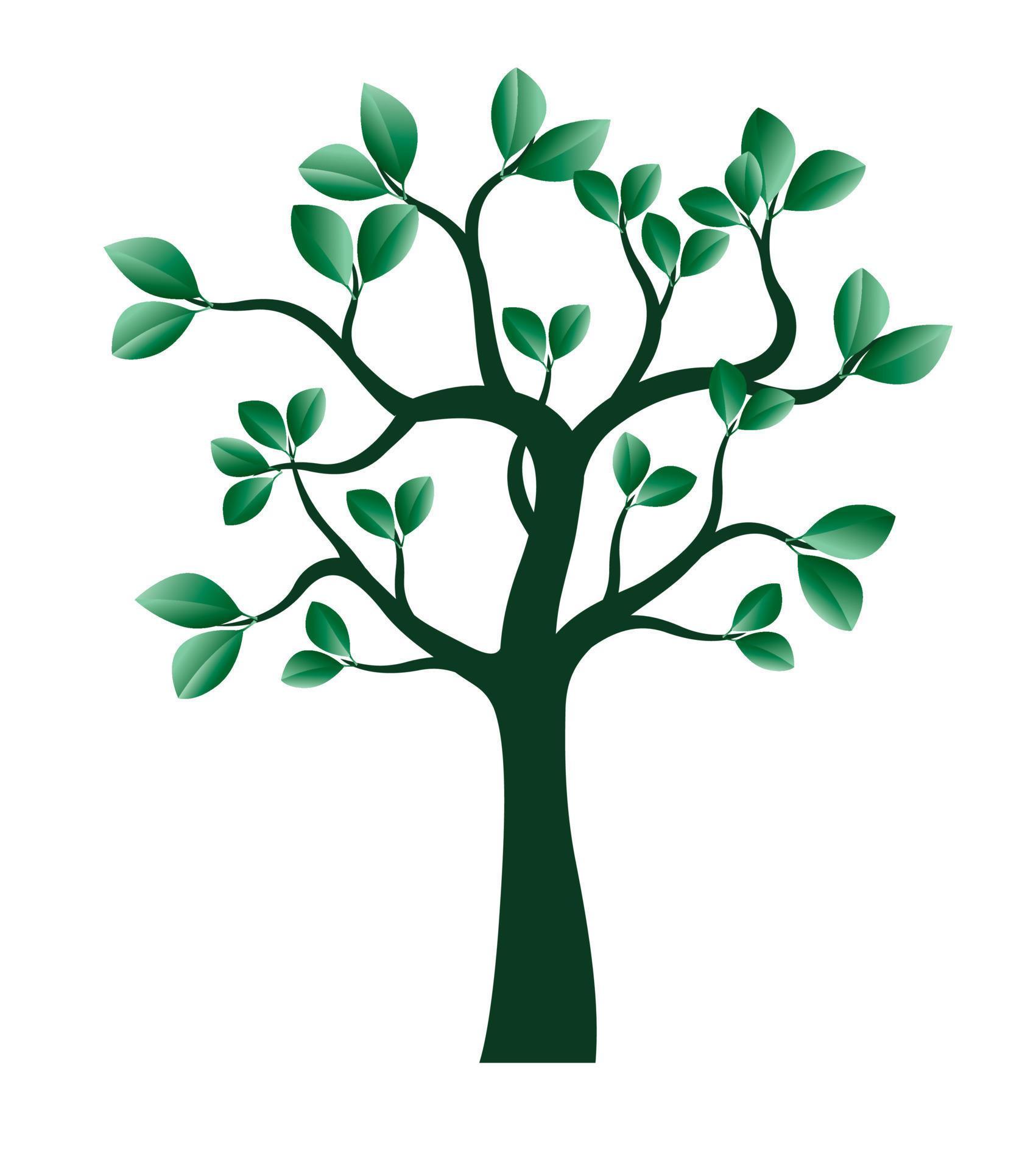 Green spring Tree. Vector Illustration. 7496705 Vector Art at Vecteezy