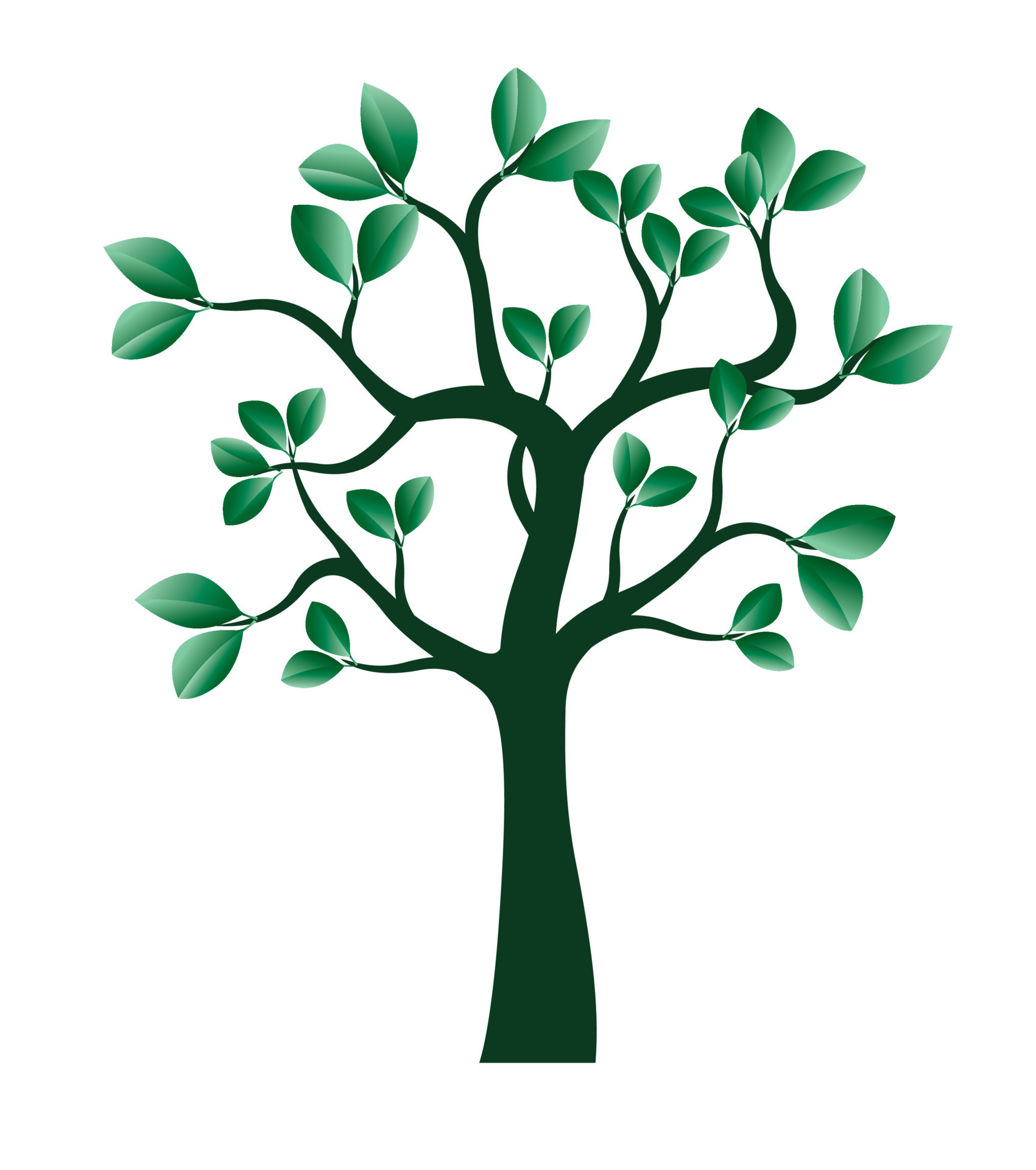 Green spring Tree. Vector Illustration. 7496705 Vector Art at Vecteezy