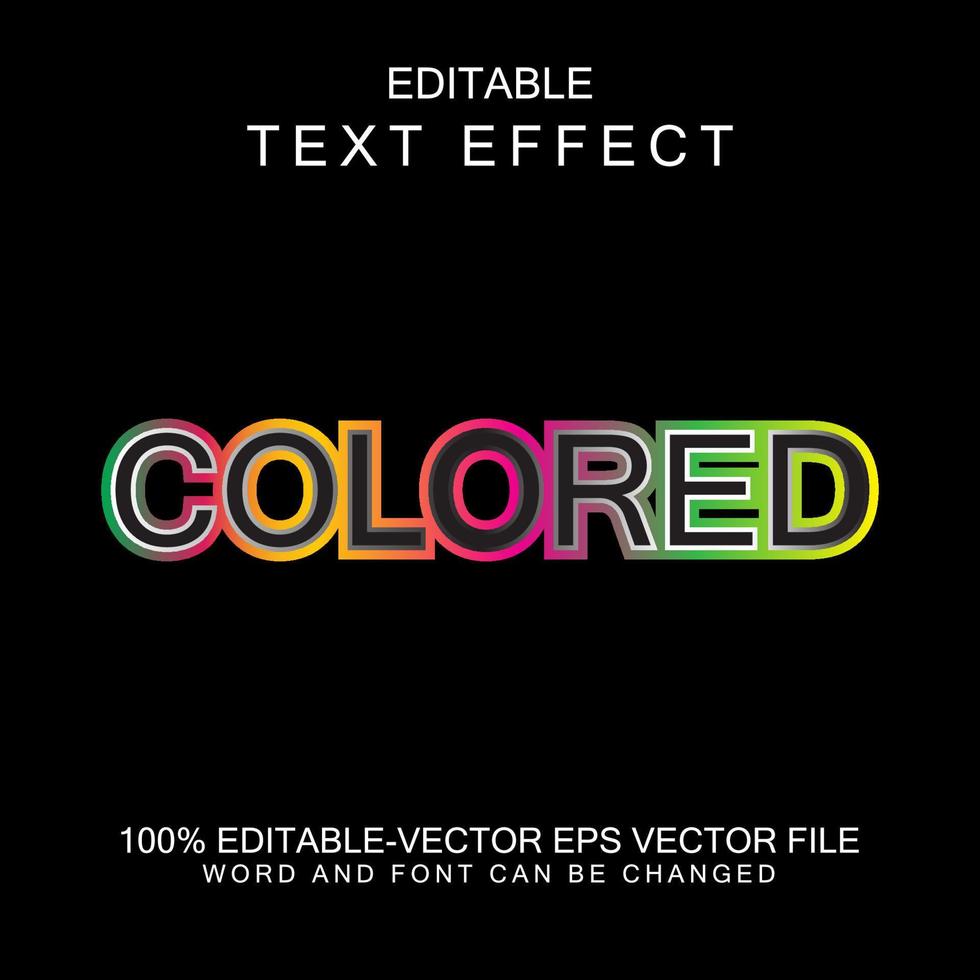 colored text effect, colorful text design, very easy to use 7498017 ...