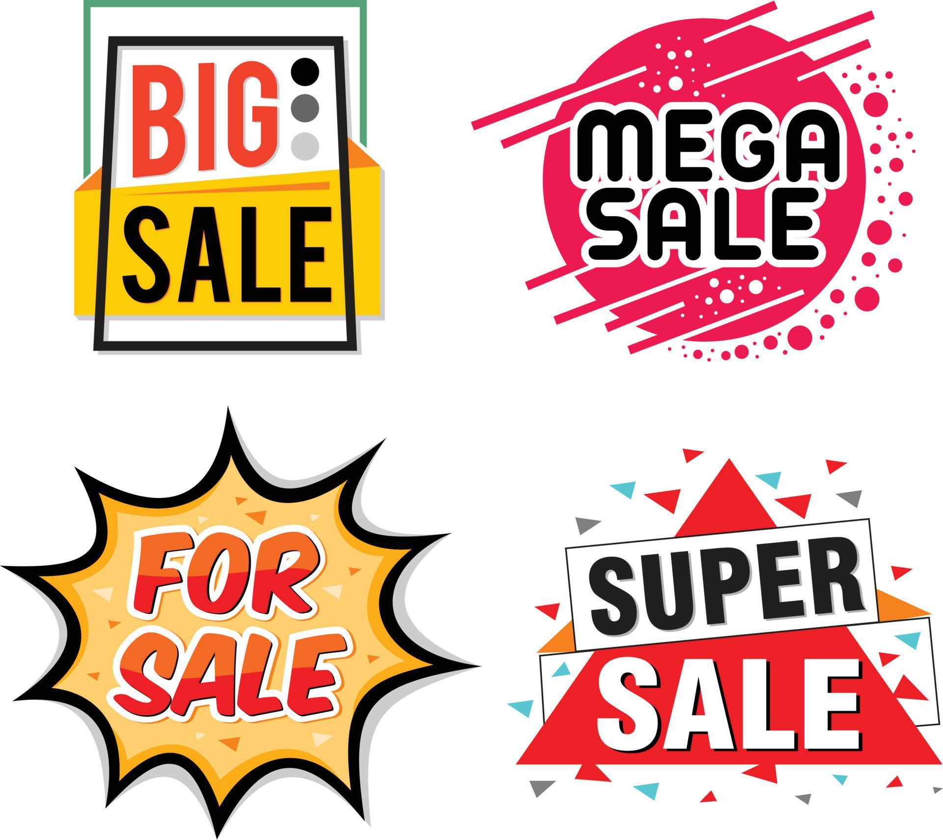 For sale icon set design vector collection 7501501 Vector Art at Vecteezy
