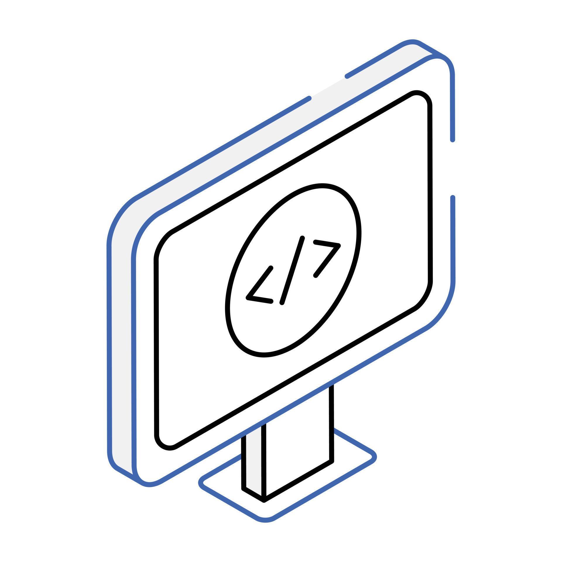 Creative, isometric icon of software coding 7501805 Vector Art at Vecteezy