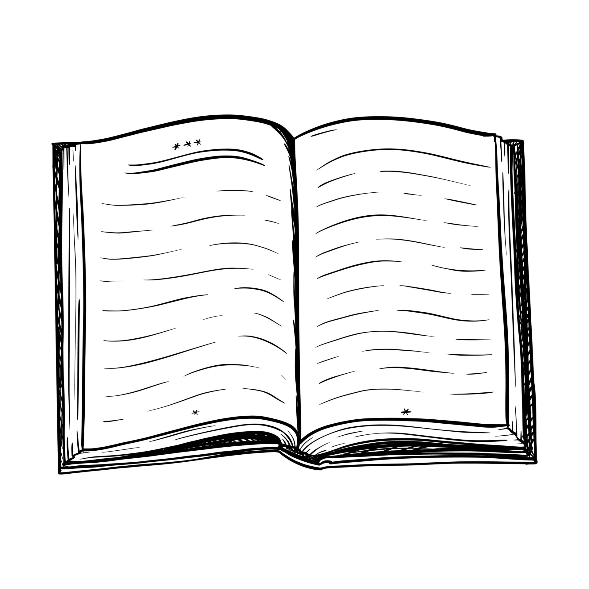 An open hardcover book.The sketch style. Symbol of study, education and ... An open hardcover book.The sketch style. Symbol of study, education and ...