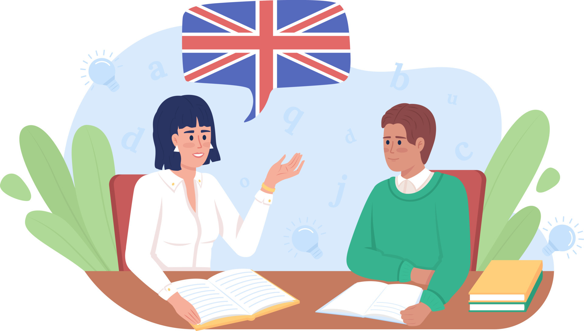 English class 2D vector isolated illustration 7511227 Vector Art at ...