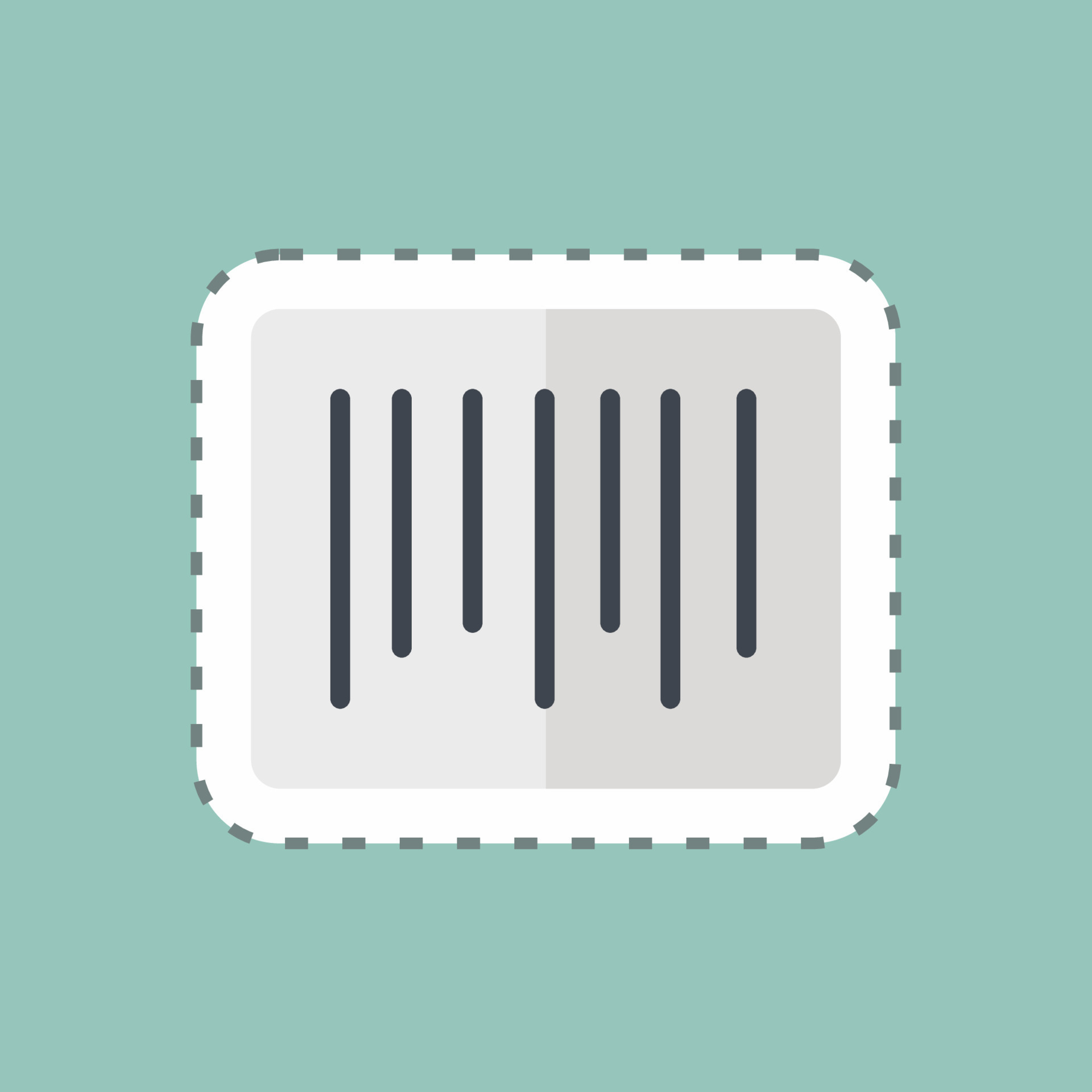 Sticker Line Cut Barcode Suitable For Business Symbol Simple Design Editable Design Template