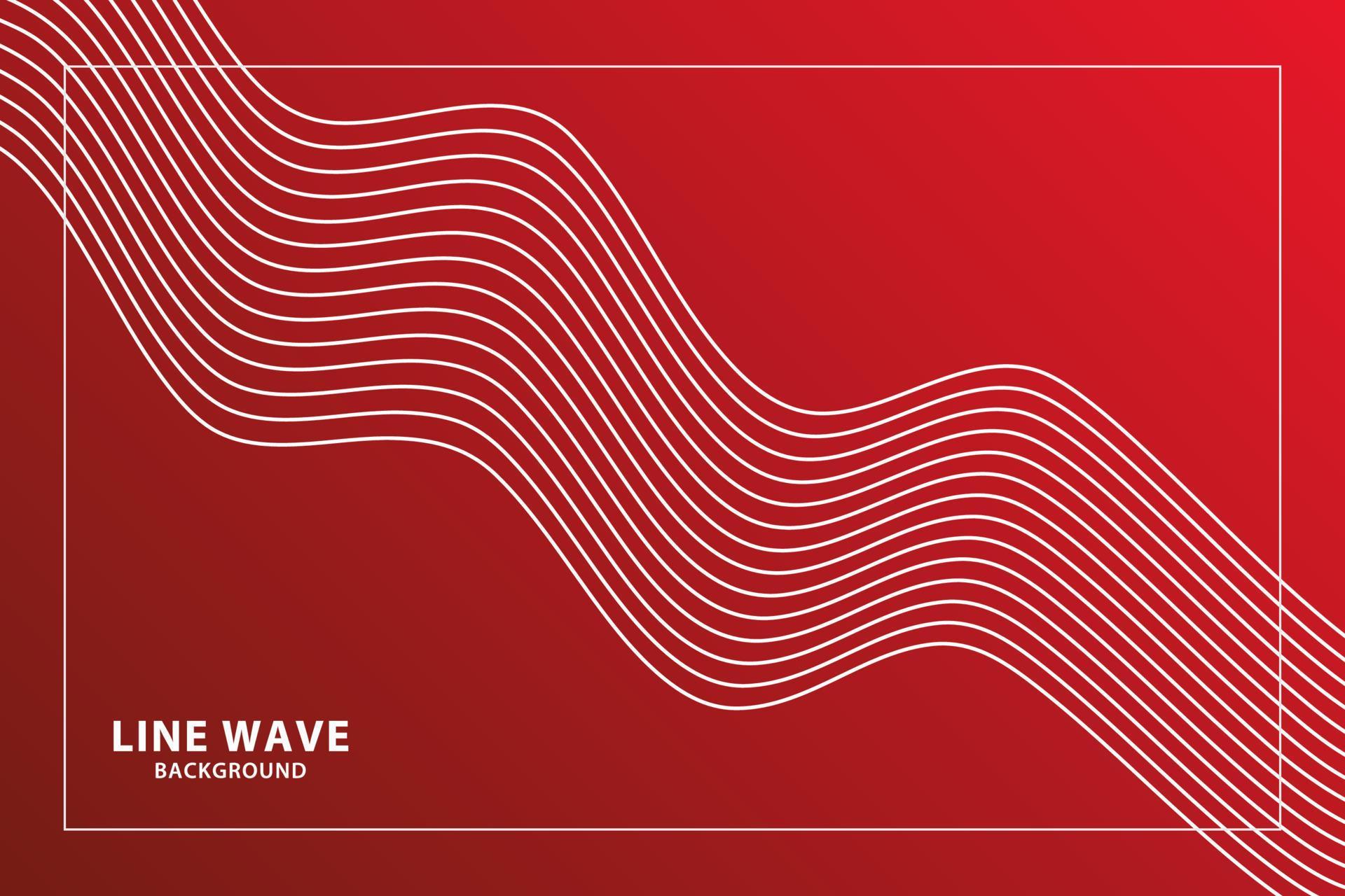 Abstract Elegant Lines Wave With Red Background 7517362 Vector Art at ...
