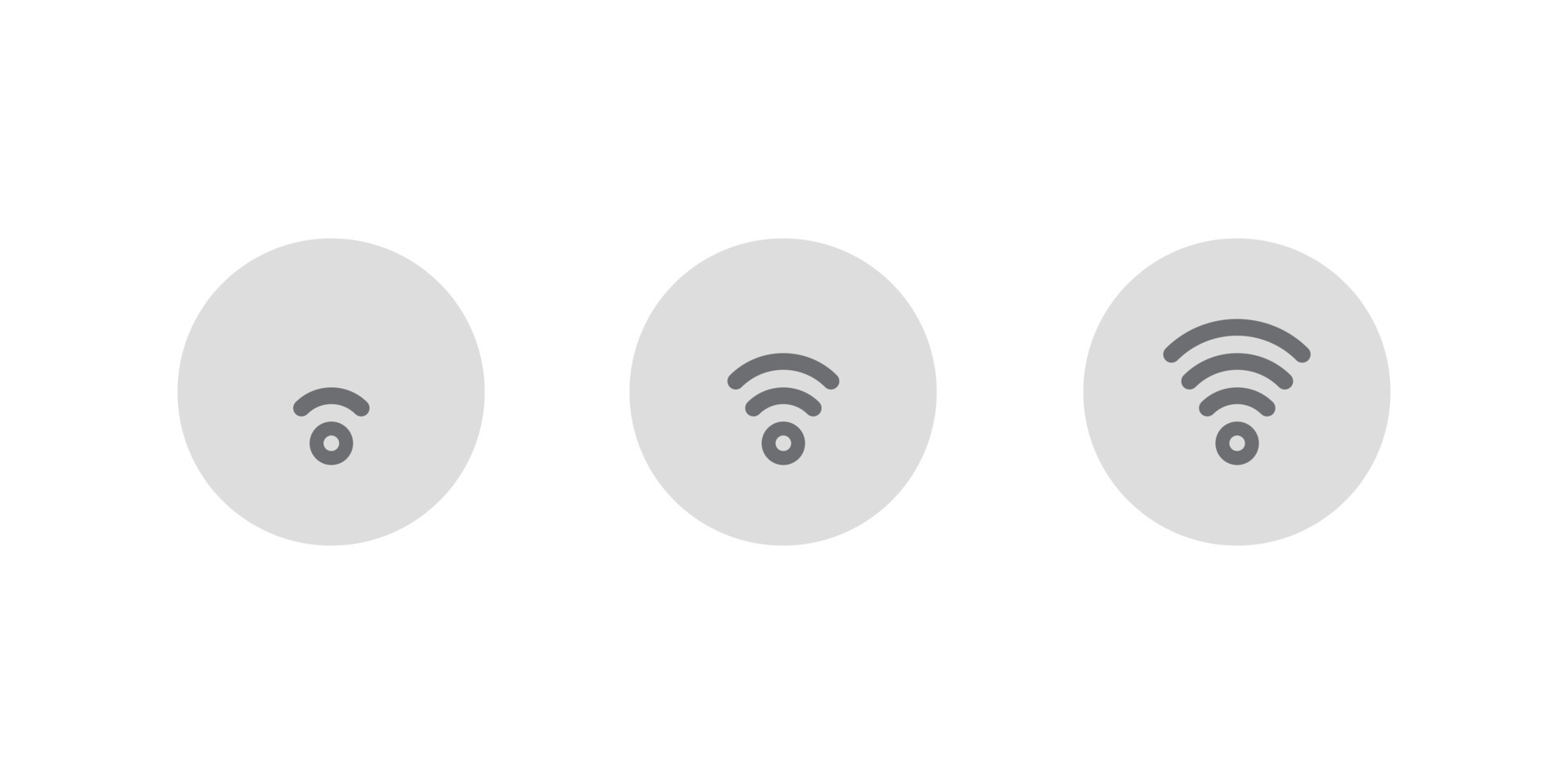 Wifi Signal Wireless Fidelity Network Icon Vector In Circle Button