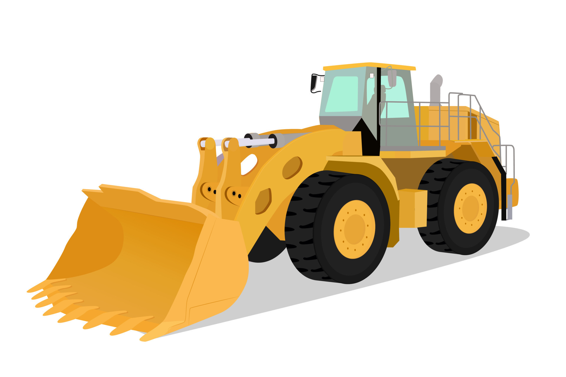 Wheel loader isolated. Vector illustration 7523414 Vector Art at Vecteezy Wheel loader isolated. Vector illustration 7523414 Vector Art at Vecteezy