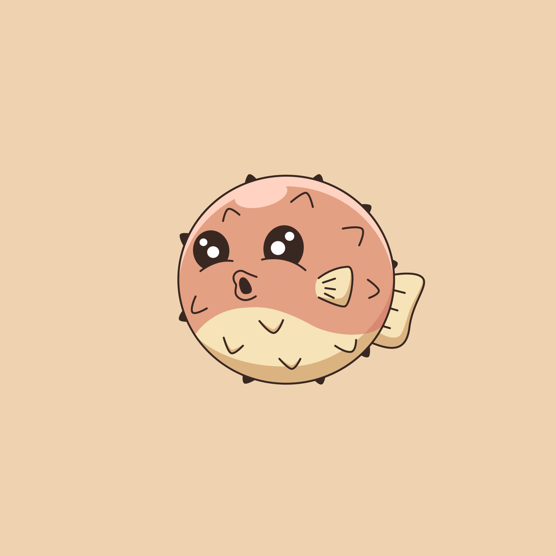 Cute Puffer Fish Drawing Cute Puffer Fish Drawing
