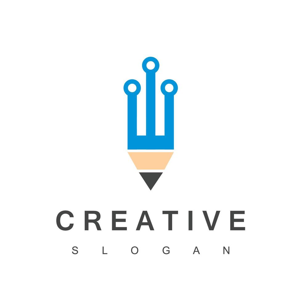 Creative Programmer Logo With Technology Symbol 7529367 Vector Art at ...