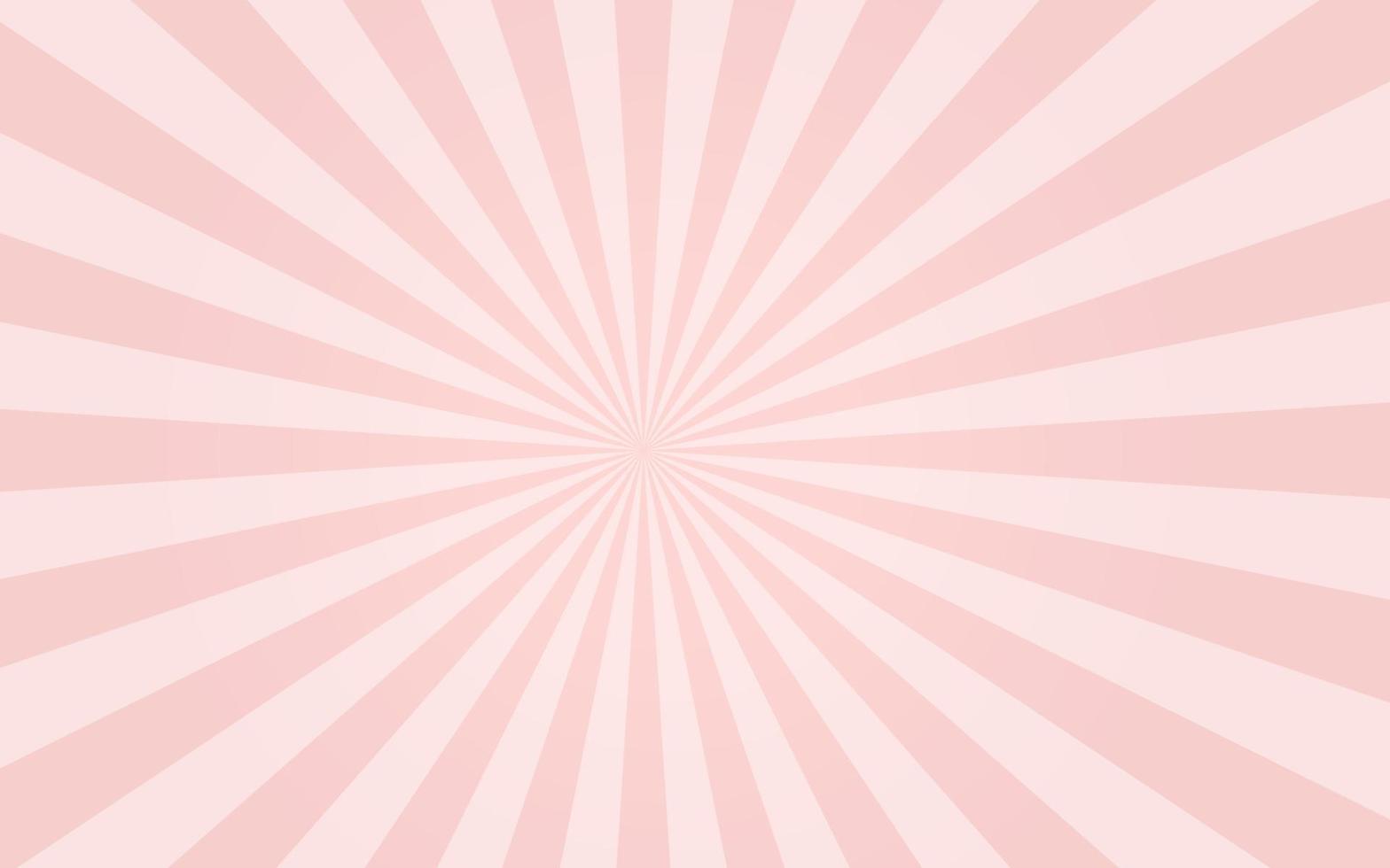 Sun Rays Retro Vintage Style On Pink Background Sunburst Pattern