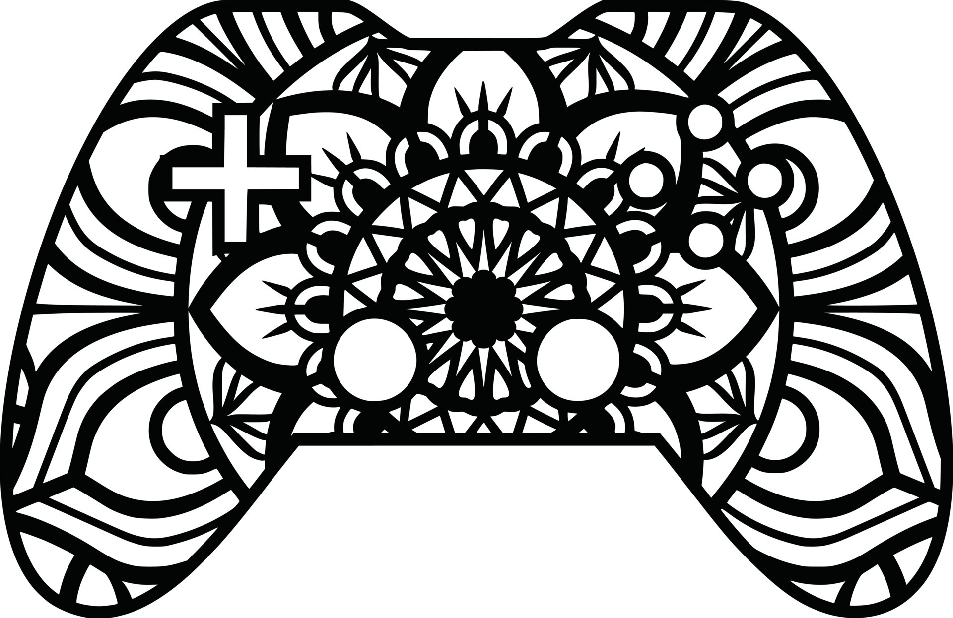 CONTROLLER , mandala pattern 7534683 Vector Art at Vecteezy