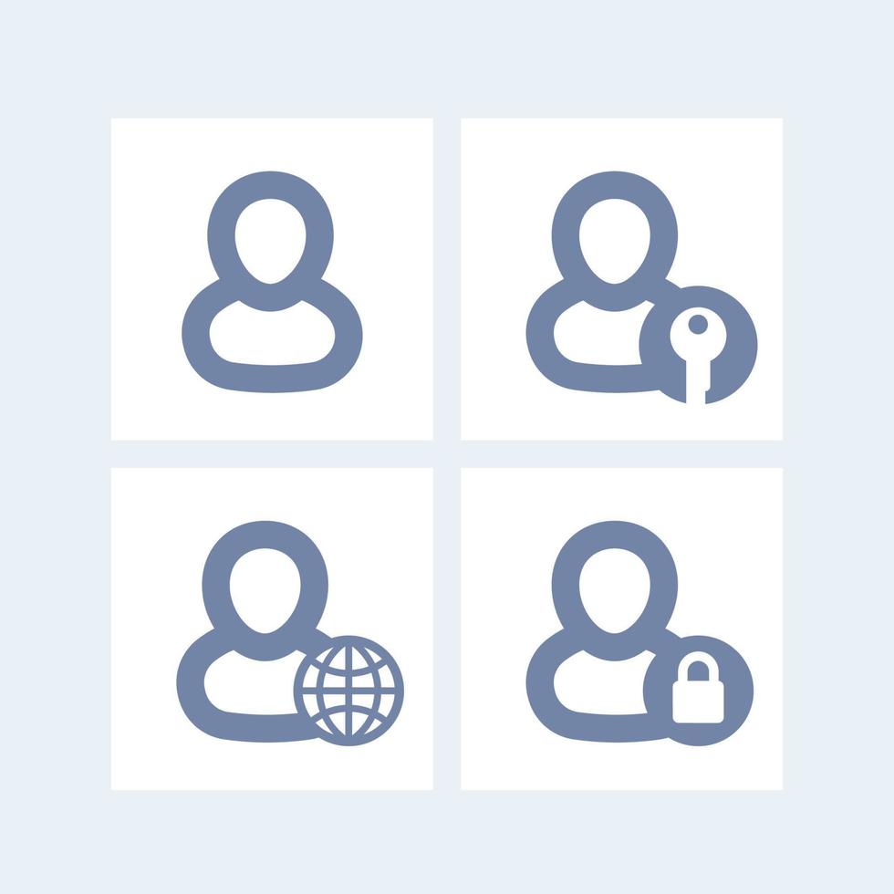 login icons, account, log in symbols 7535746 Vector Art at Vecteezy