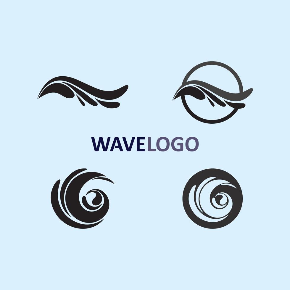 wave icon and water drop vector illustration design logo business ...
