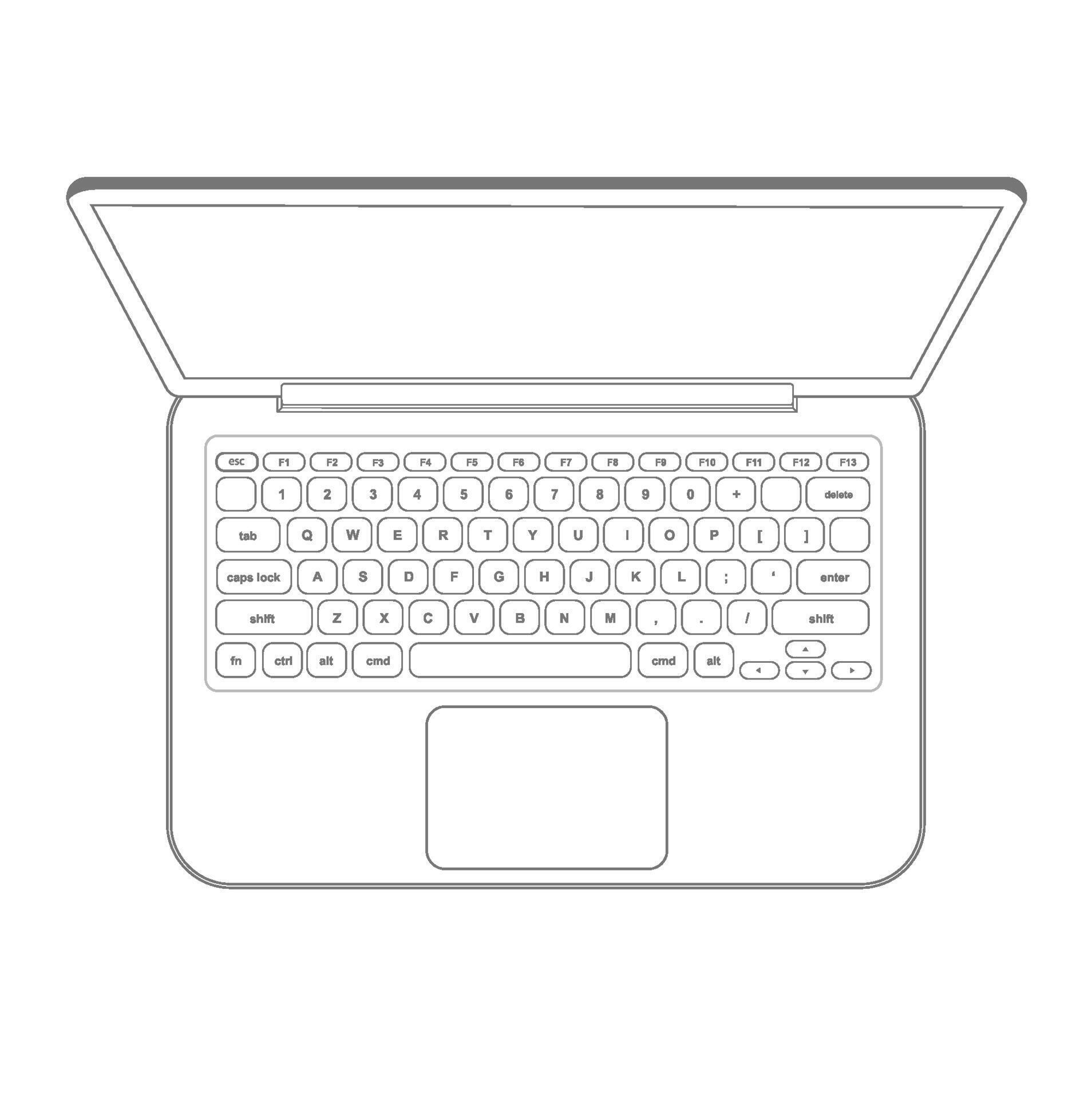 Laptop Computer Notebook Outline Vector 7539400 Vector Art At Vecteezy