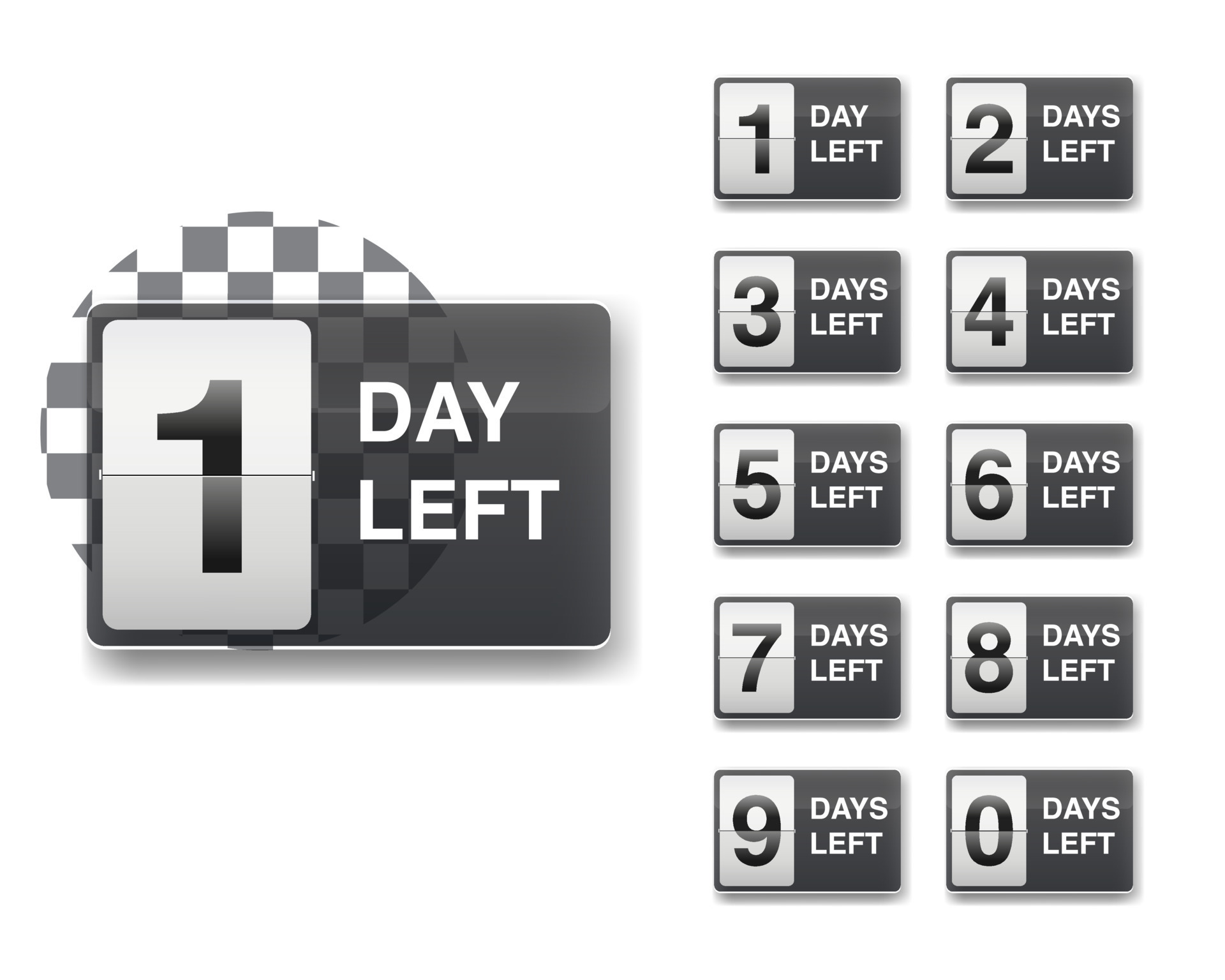 Countdown timer day left for promotion, flash sale, event, offer ...