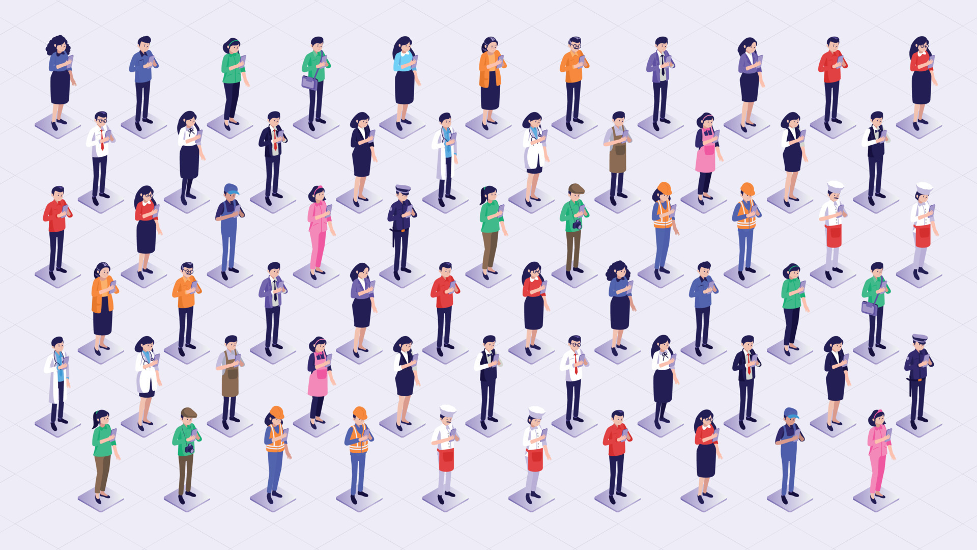 isometric people workers vector illustration pack 7553411 Vector Art at ...