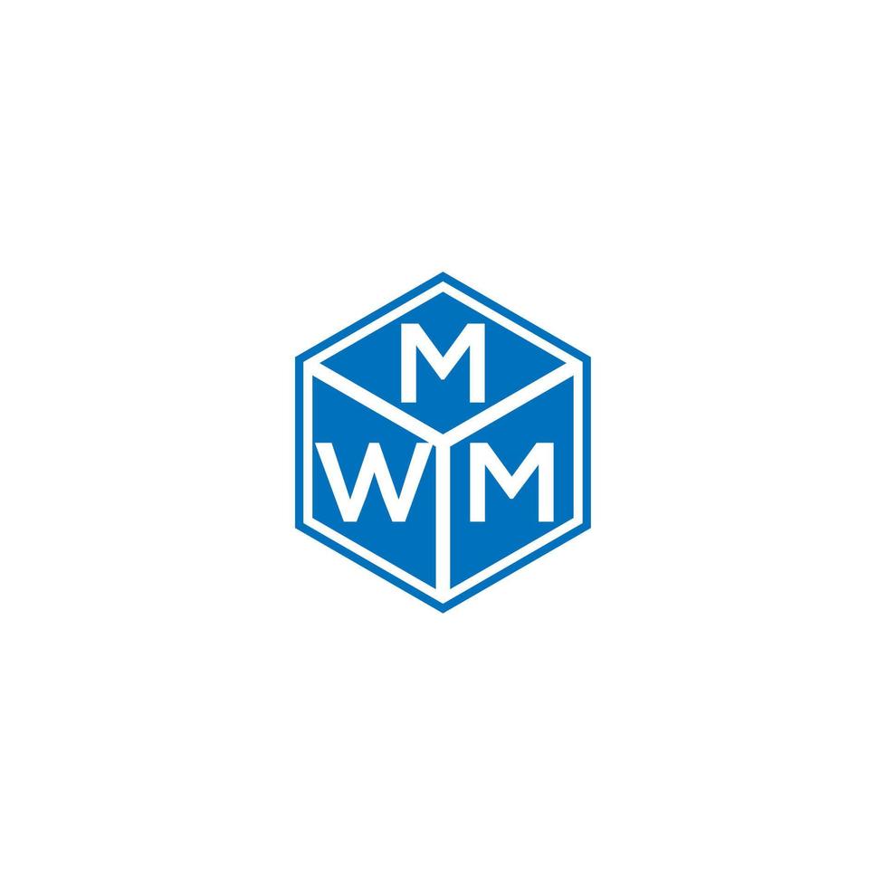 diseño de logotipo de letra mwm sobre fondo negro. concepto de logotipo de letra de iniciales ...