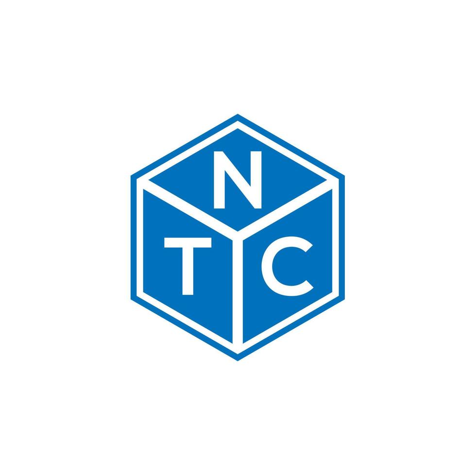 Ntc Letter Logo Design On Black Background Ntc Creative Initials Letter Logo Concept Ntc
