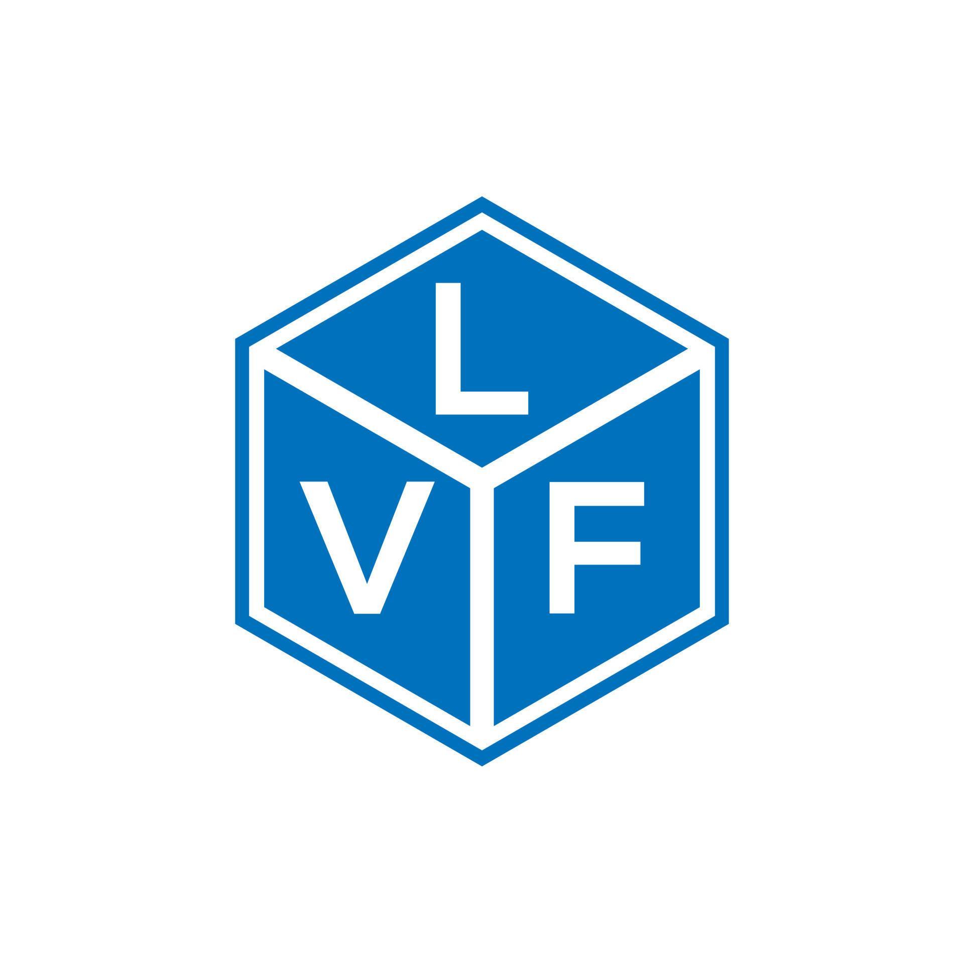 diseño de logotipo de letra lvf sobre fondo negro. Concepto de logotipo de letra de iniciales ...