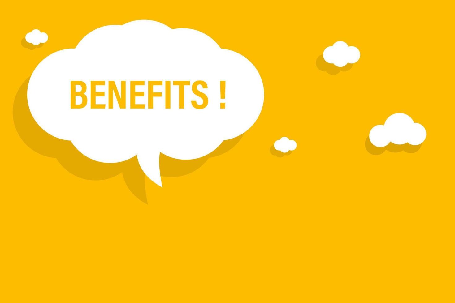 Benefits speech bubble banner vector with copy space for business, marketing, flyers, banners ...