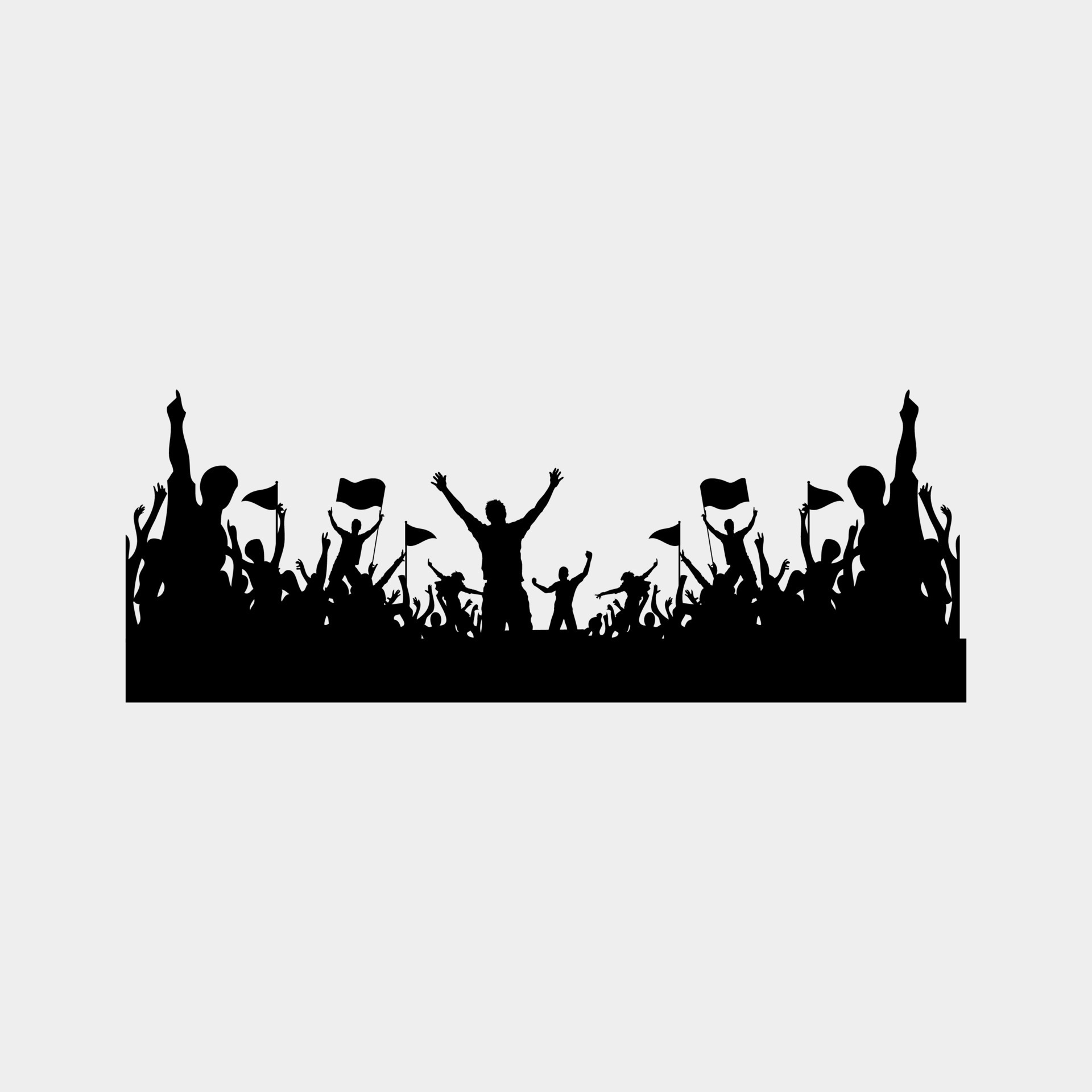 supporter silhouette illustration design. fans illustration design ... supporter silhouette illustration design. fans illustration design ...